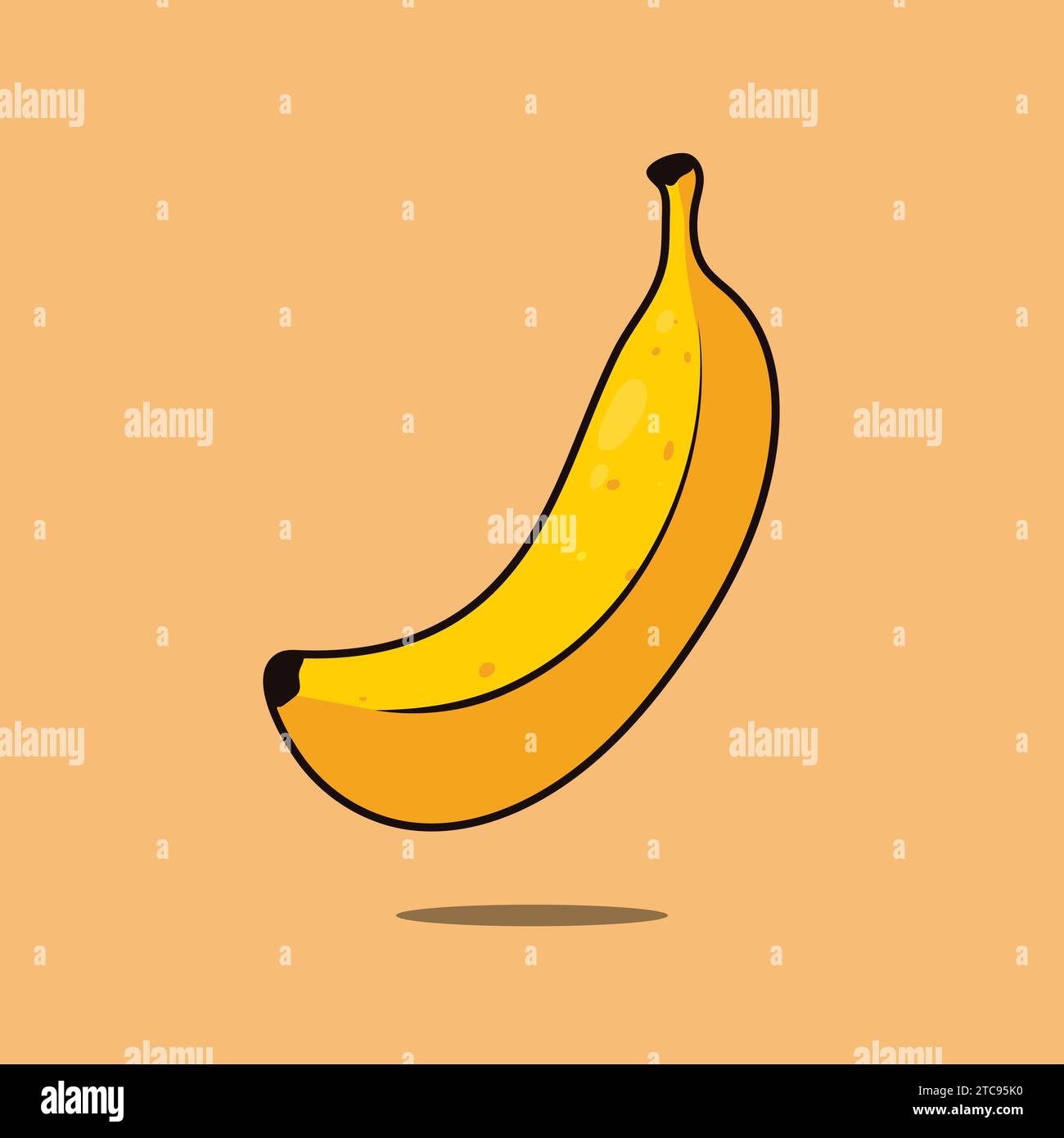 Fresh Banana Vector Illustration Icon healthy Stock Vector Image & Art ...