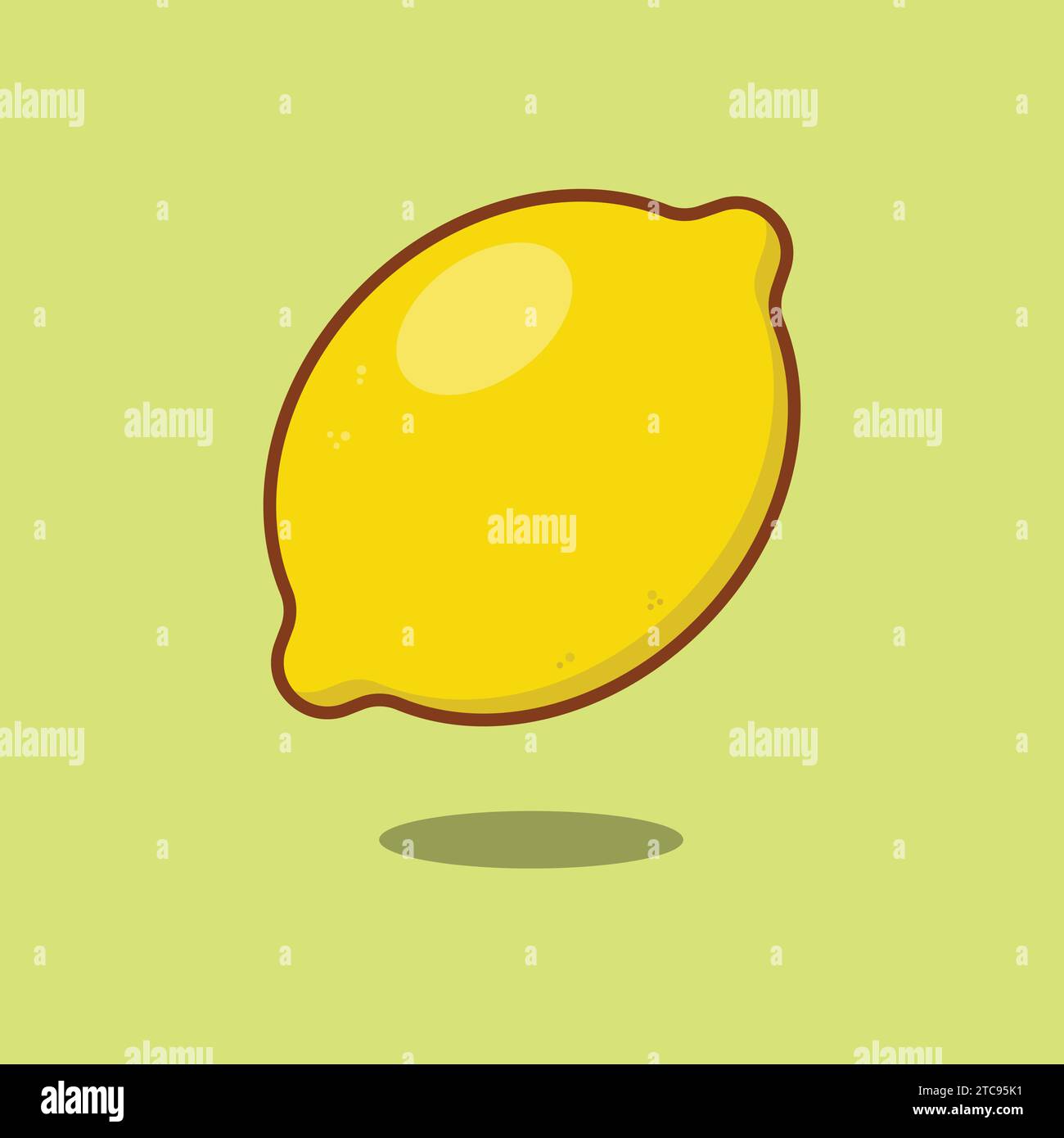 Bright lemon slice vector Stock Vector Images - Alamy
