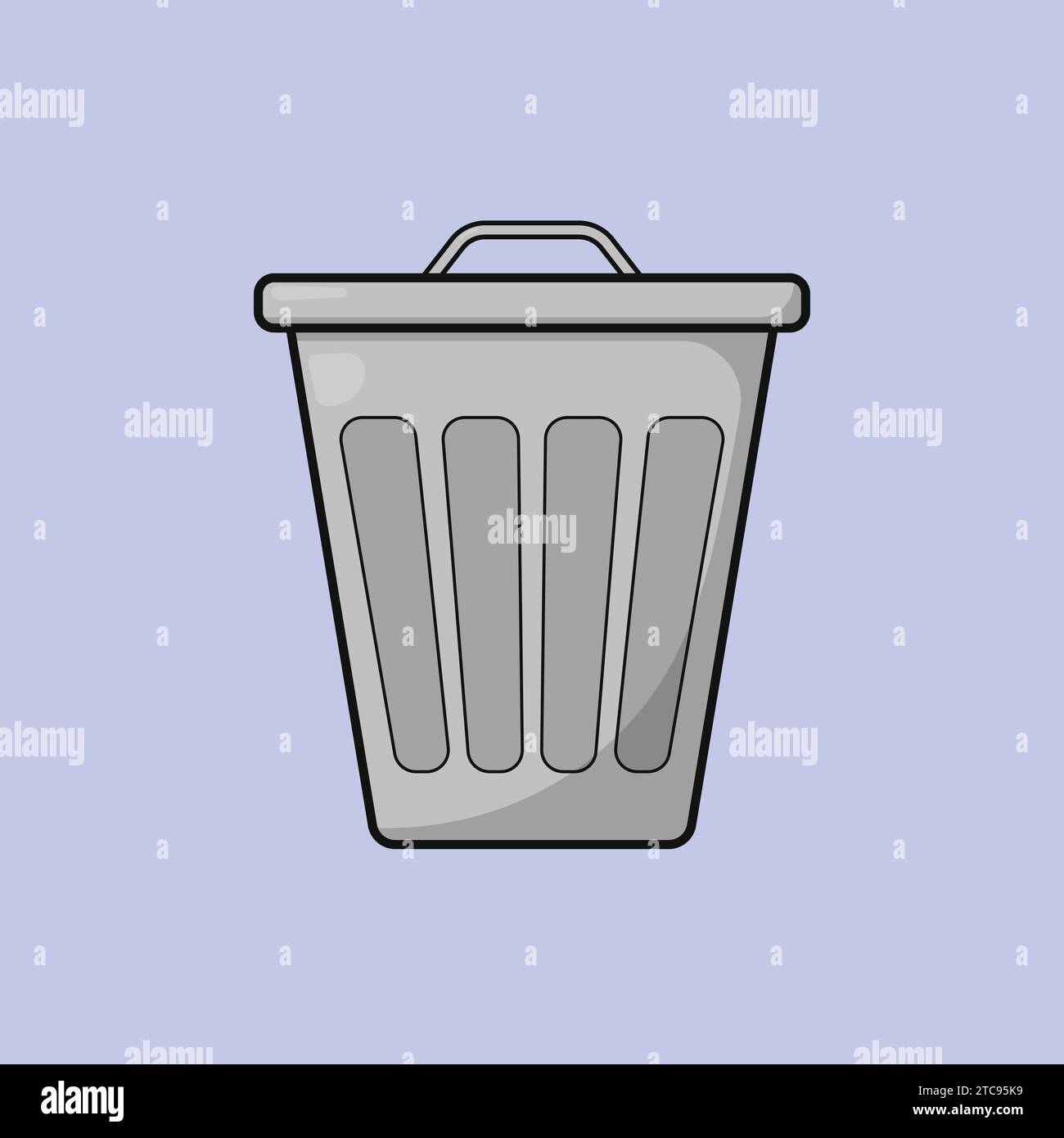 Dustbin Vector Illustration Icon Recycle Bin Icon Vector Stock Vector ...