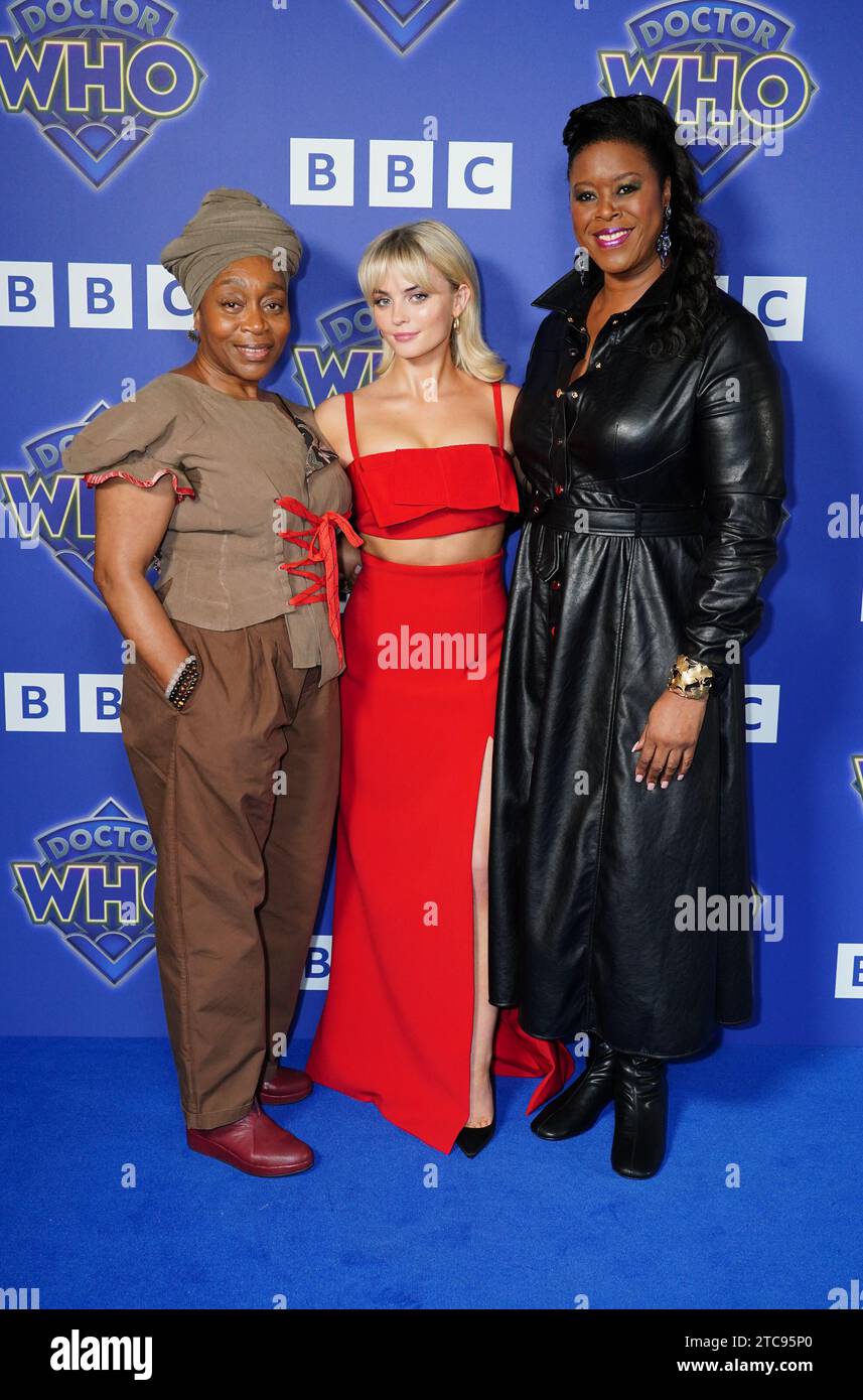 (left to right ) Angela Wynter, Millie Gibson and Michelle Greenidge ...