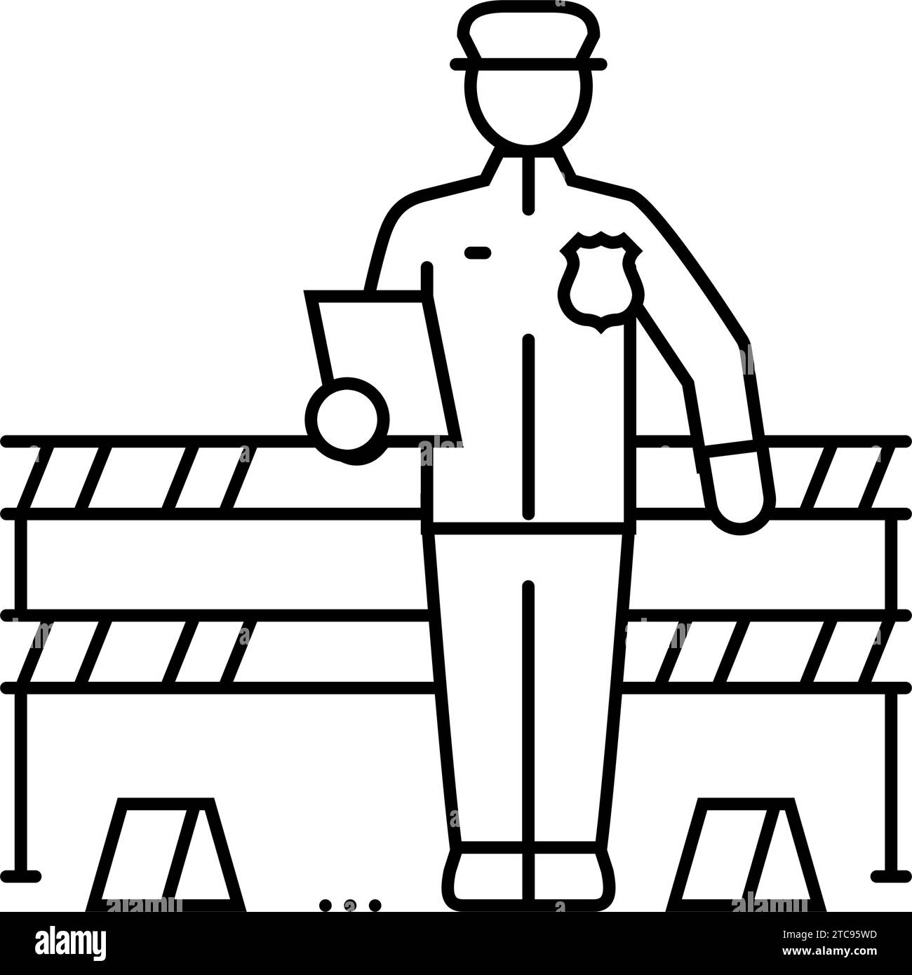 Criminal Investigation Line Icon Vector Illustration Stock Vector Image