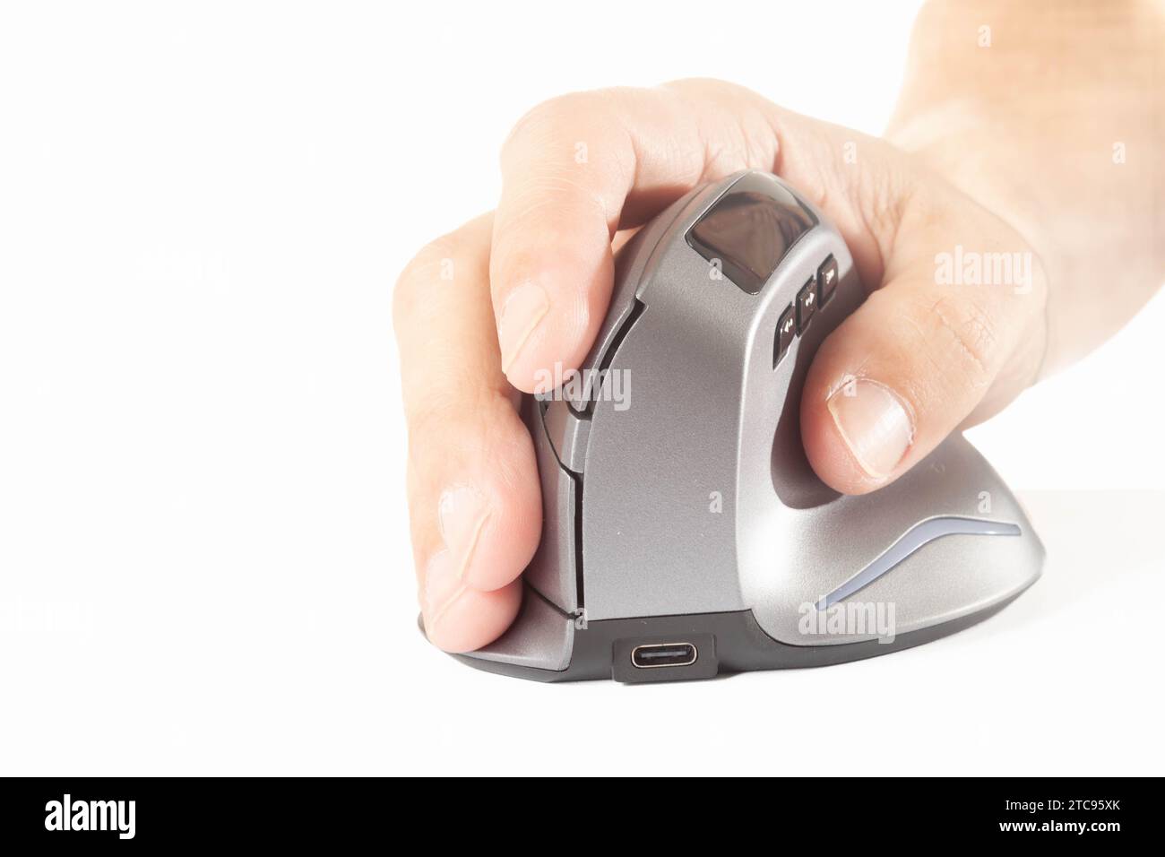 Isolated vertical mouse. Concept of body health. Office syndrome ...