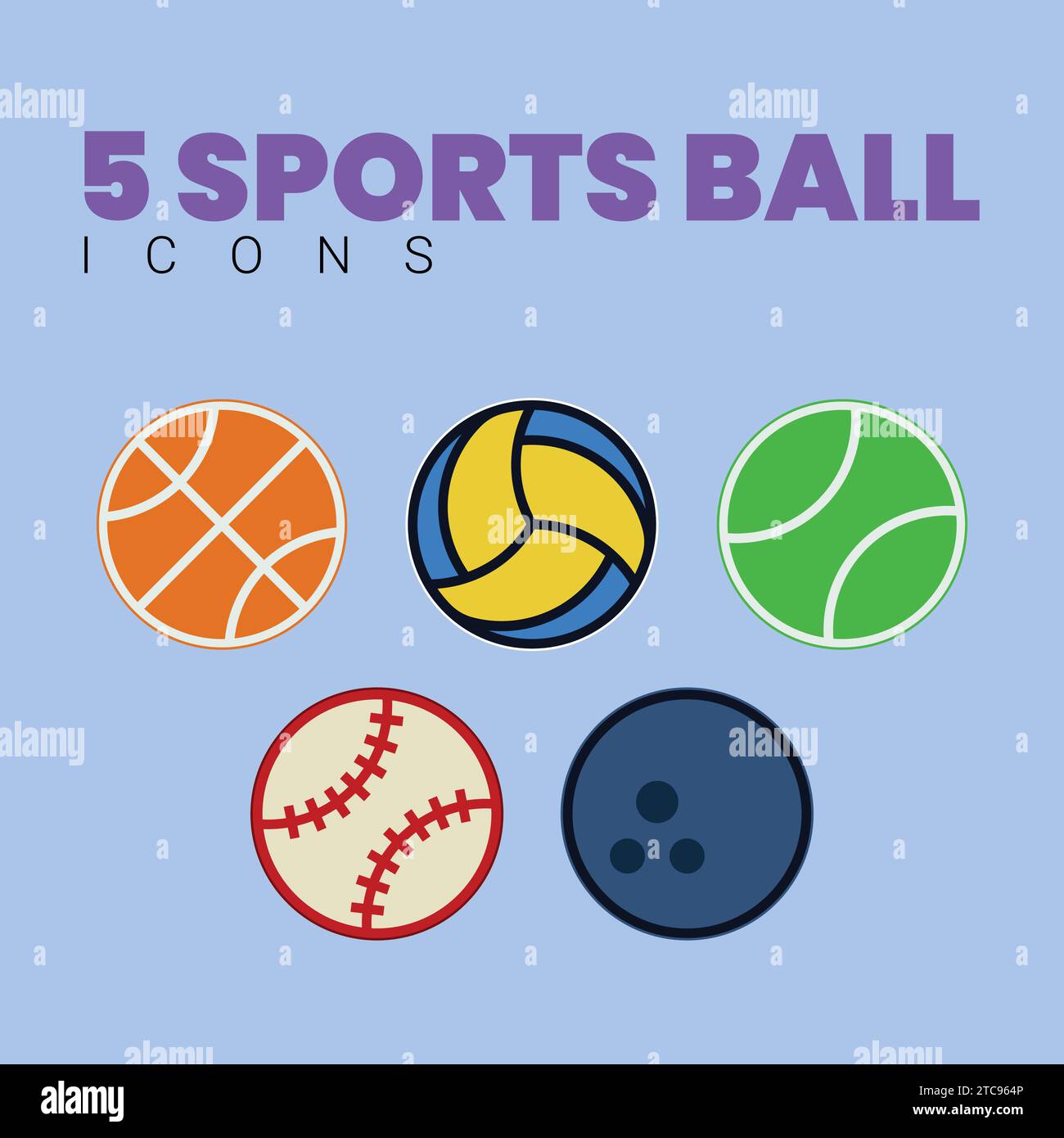 Sets of sports balls Icons Vector Stock Vector Image & Art - Alamy