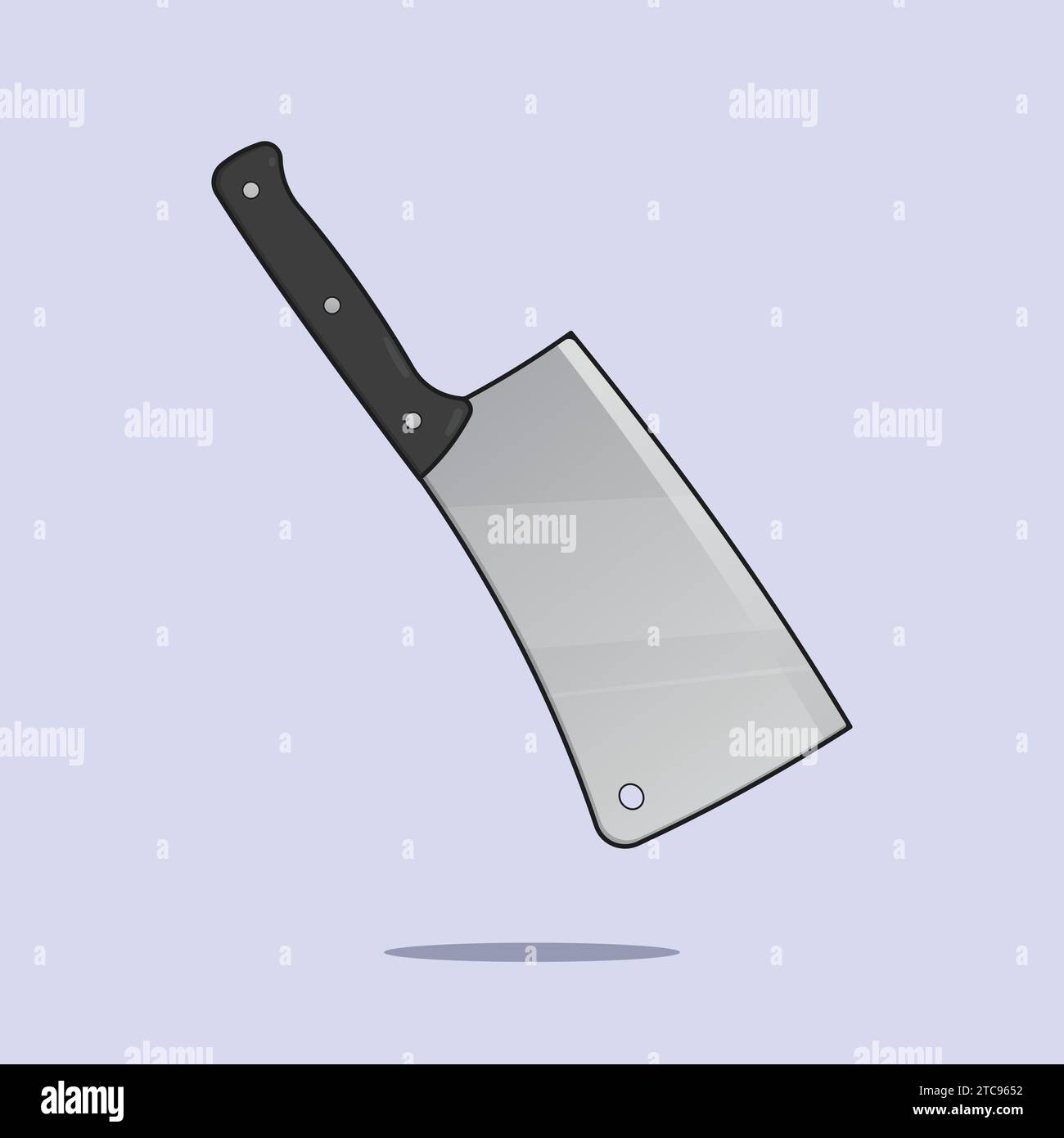 Big Chef Knife Illustration Vector Icon Big sharp knife vector Stock ...
