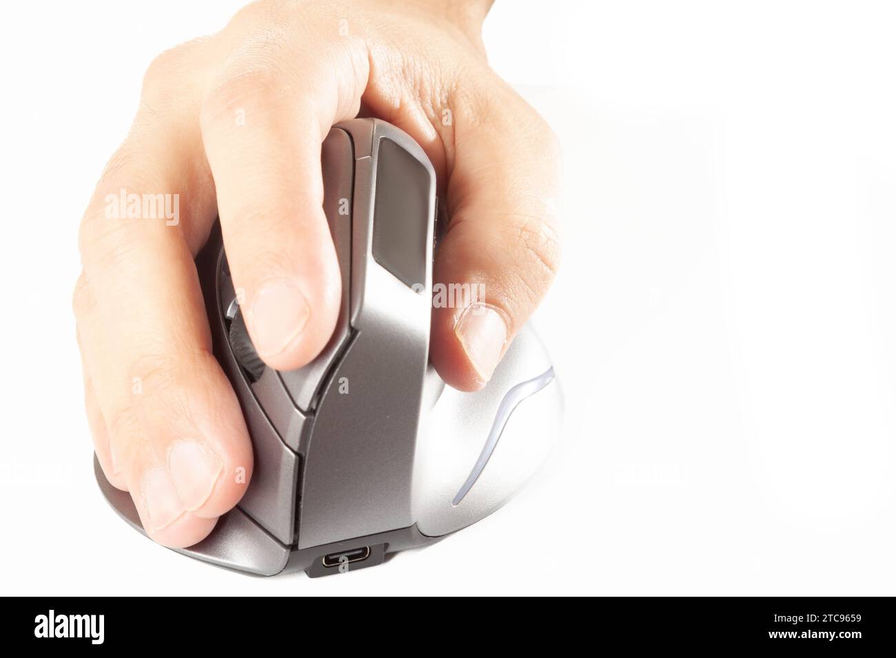 Isolated vertical mouse. Concept of body health. Office syndrome ...
