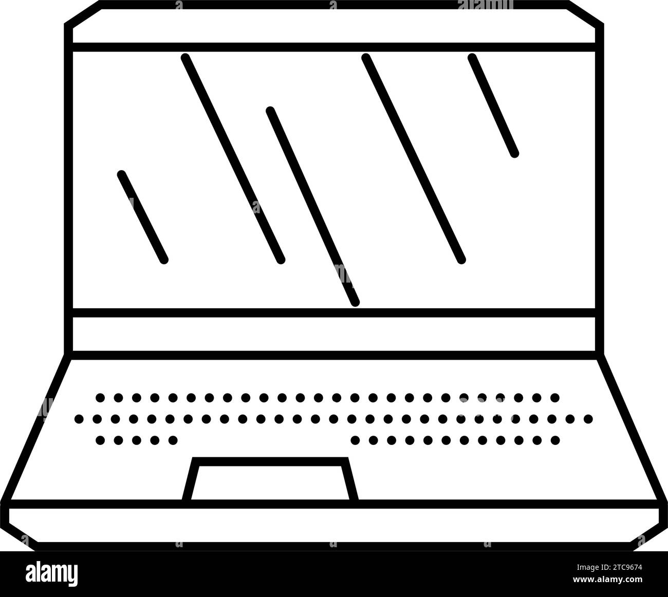 laptop gaming line icon vector illustration Stock Vector Image & Art ...
