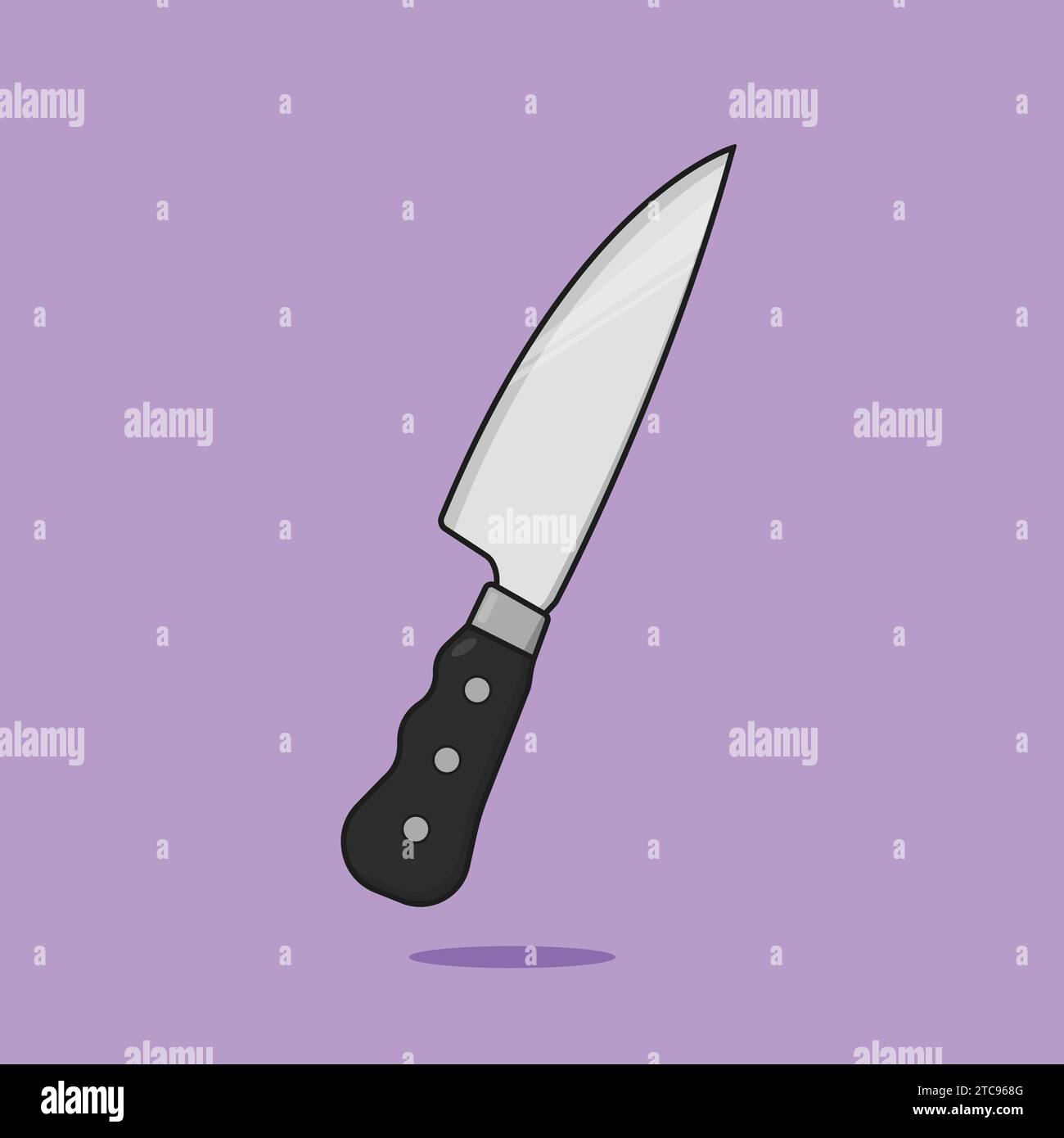 Sharp Knife Vector Illustration Icon food cooking Stock Vector Image ...