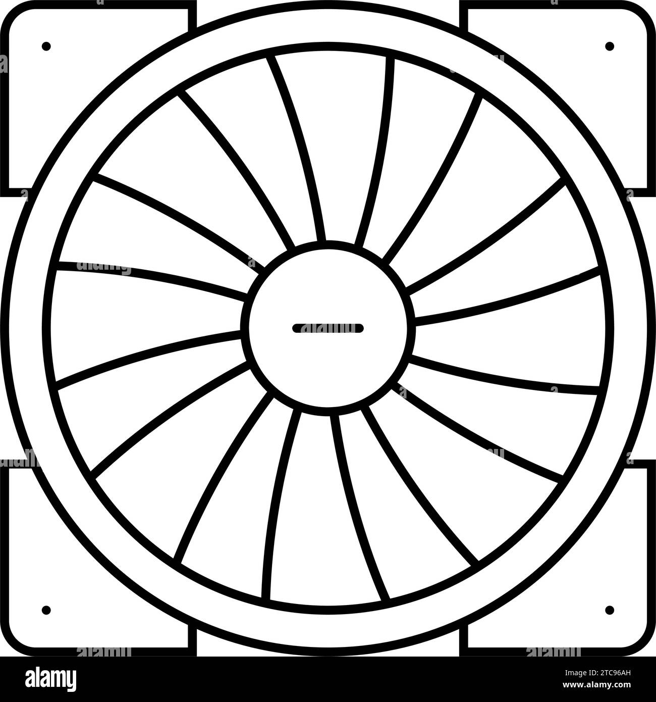 fans gaming pc line icon vector illustration Stock Vector Image & Art ...