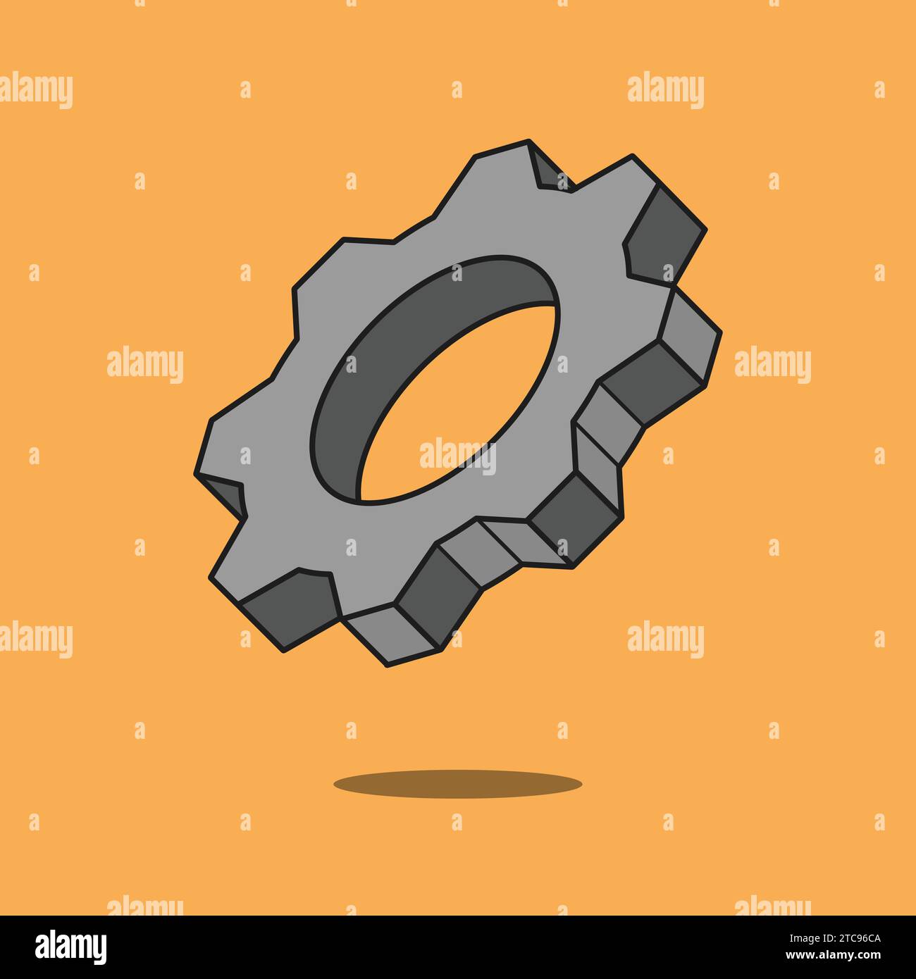 Metal Gear Icon Vector Illustration setting icon Stock Vector Image ...