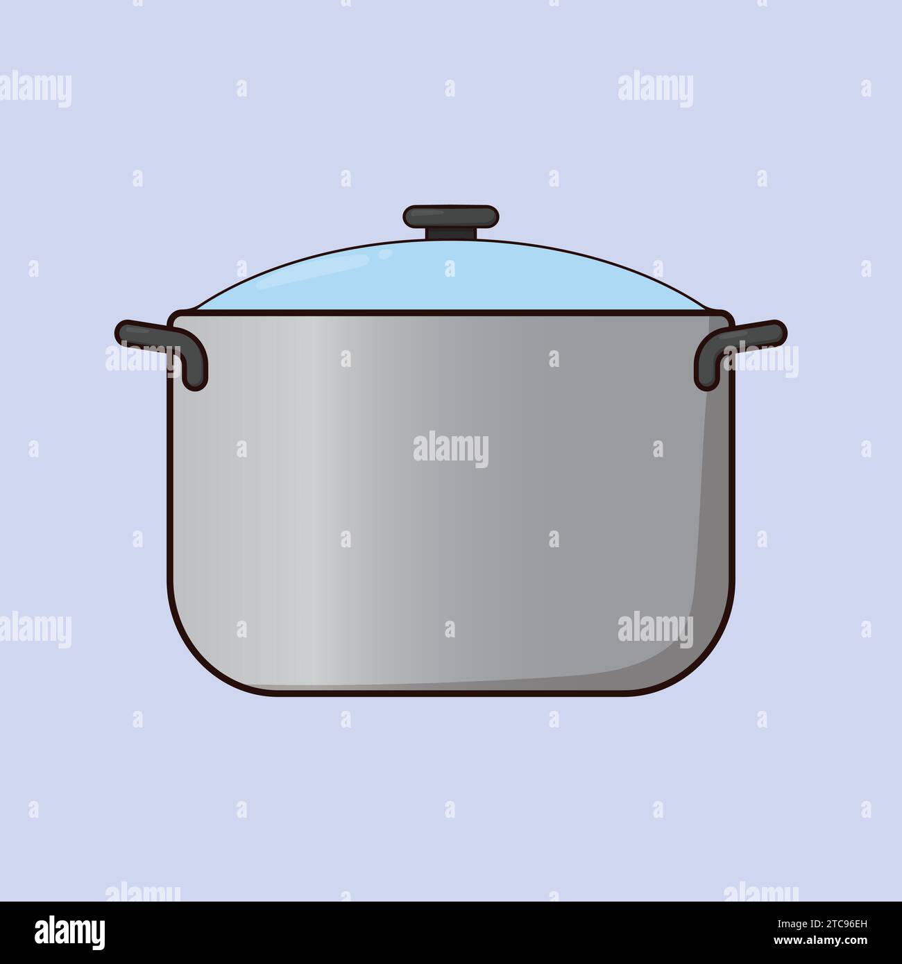 Cooking Chef Steel Pot Illustration Vector Icon Kitchen appliance ...