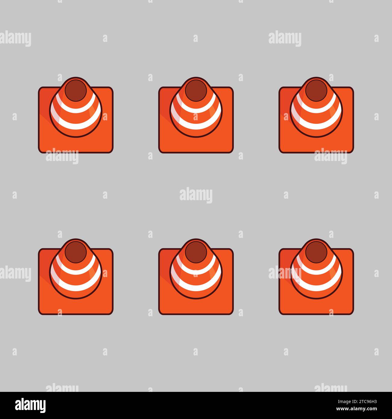 Construction Barrier Vector Illustration orange barrier blockage Stock ...