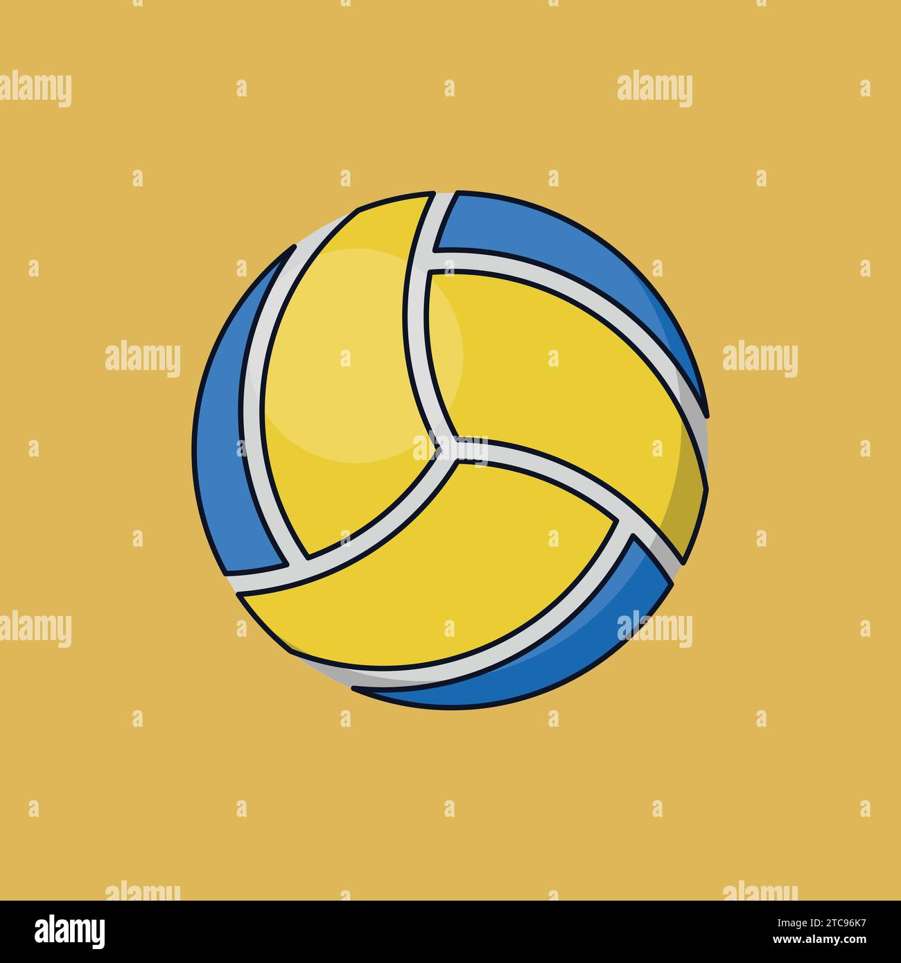 Flat Volley ball Sports vector illustration Icon Stock Vector Image ...