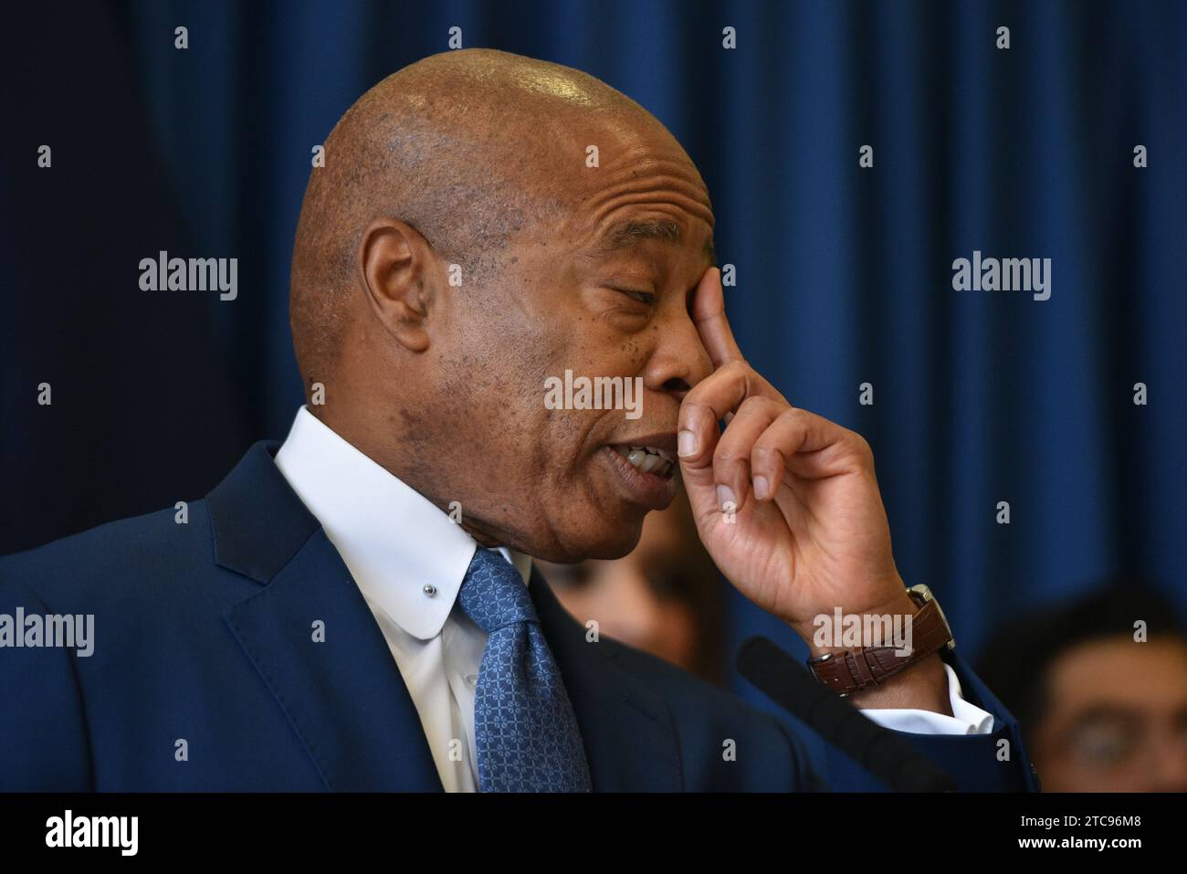 Mayor Eric Adams makes a youth and workforce-related announcement as ...