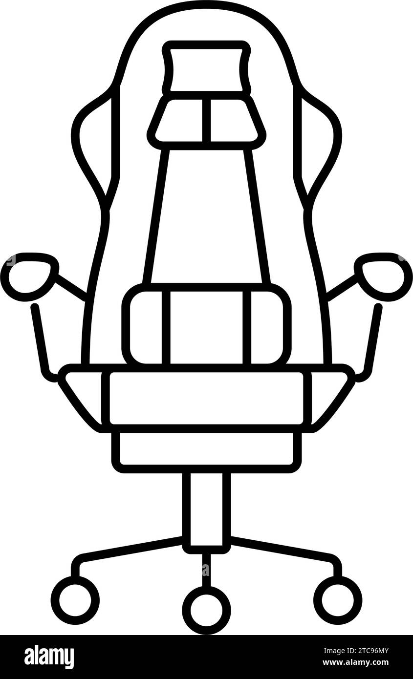 chair gaming pc line icon vector illustration Stock Vector Image & Art ...