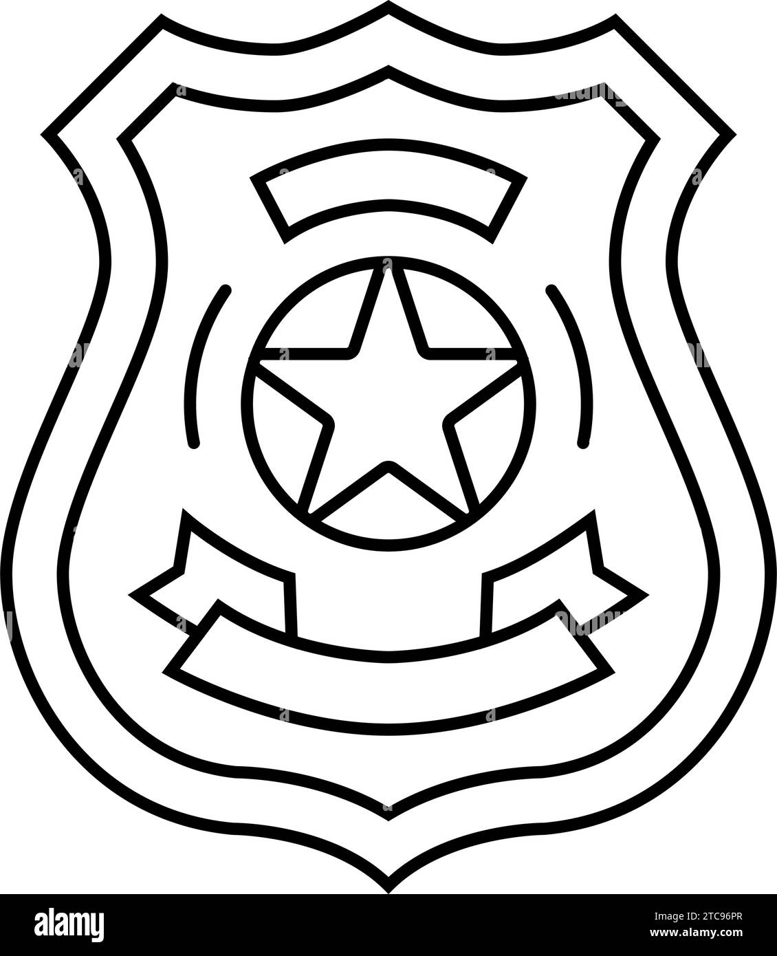 Police Badge Drawing Outline