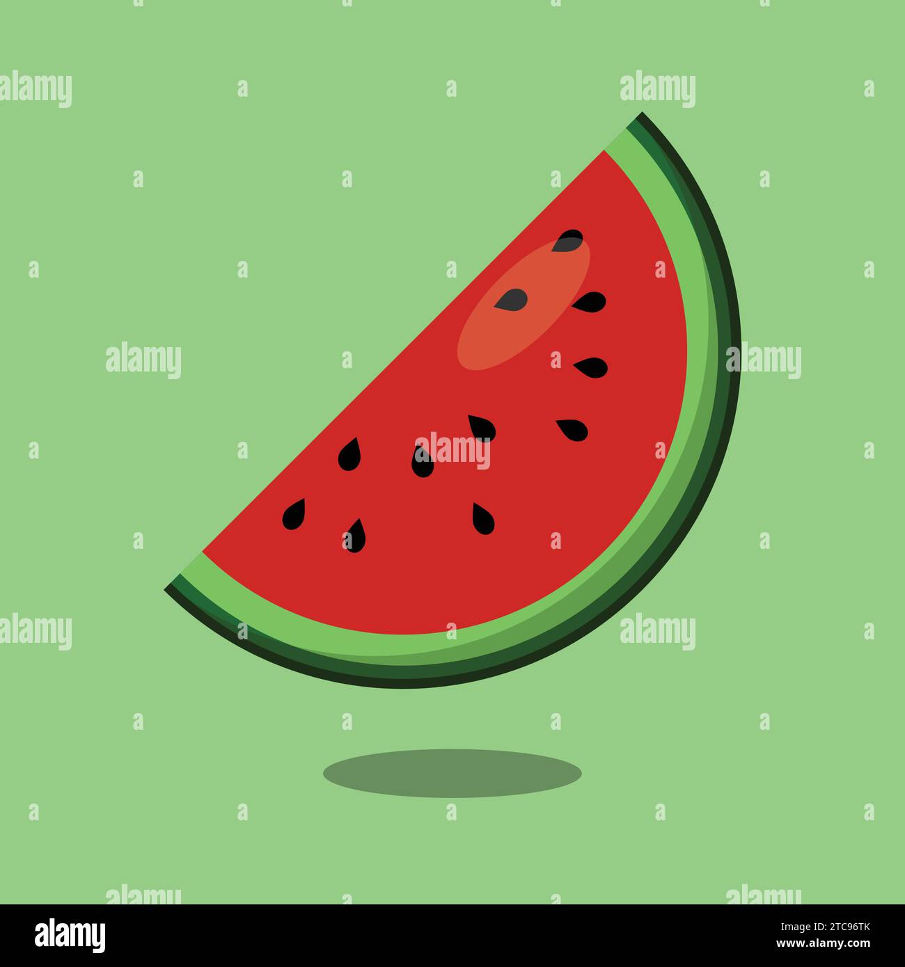 Children eating watermelon illustration Stock Vector Images - Alamy