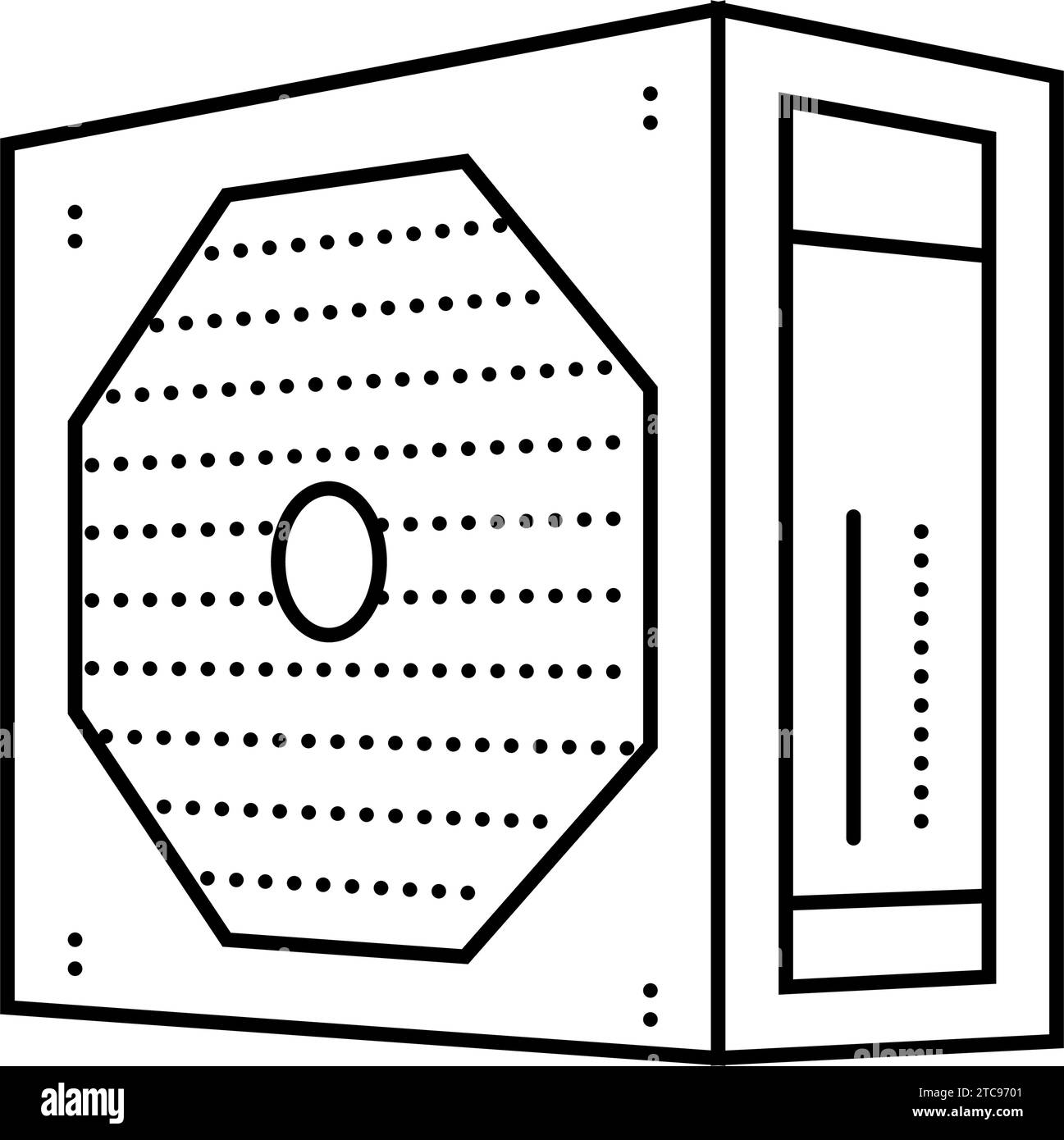 power supply gaming pc line icon vector illustration Stock Vector Image ...