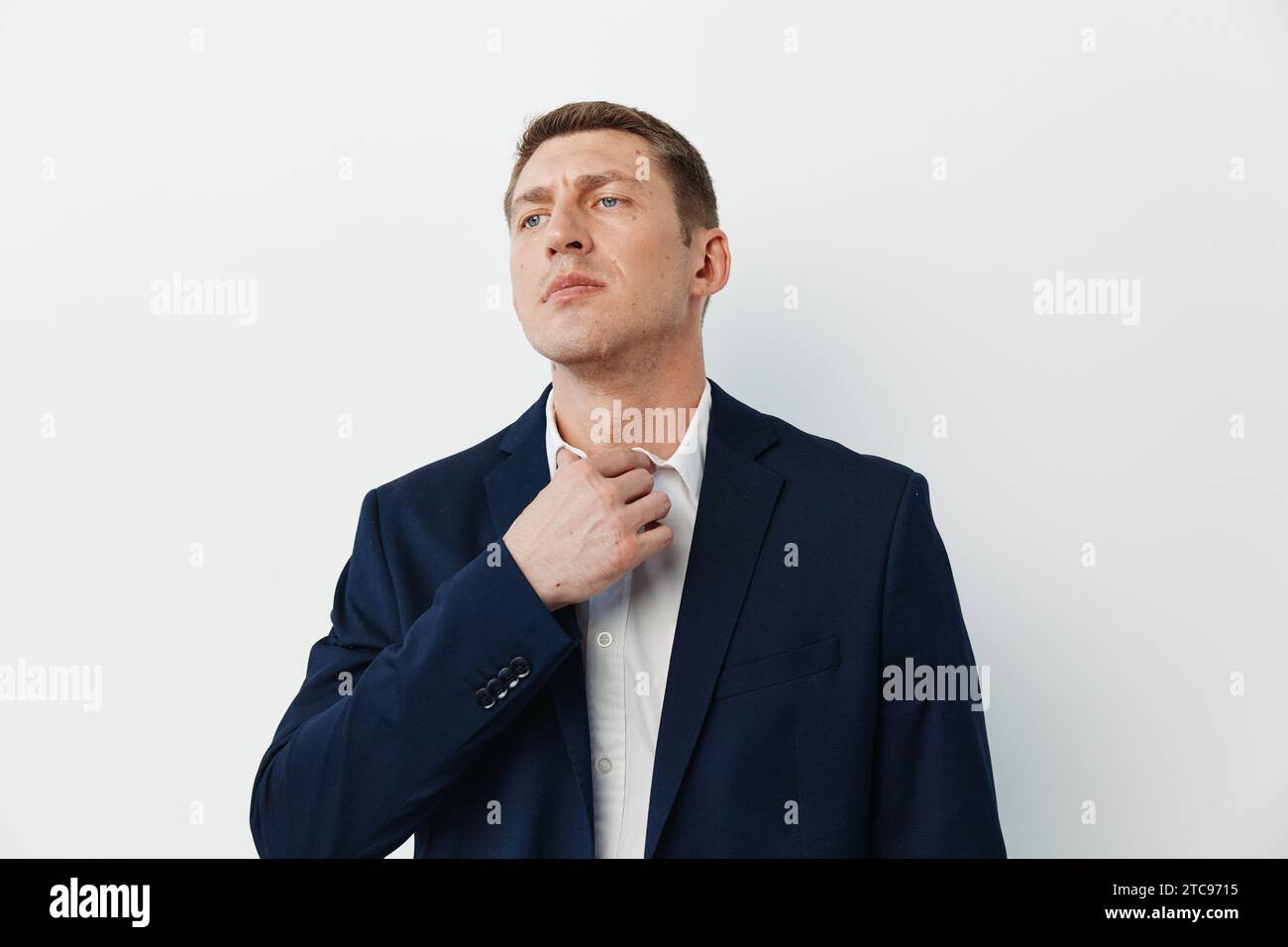 Portrait isolated handsome young person background white guy face men ...