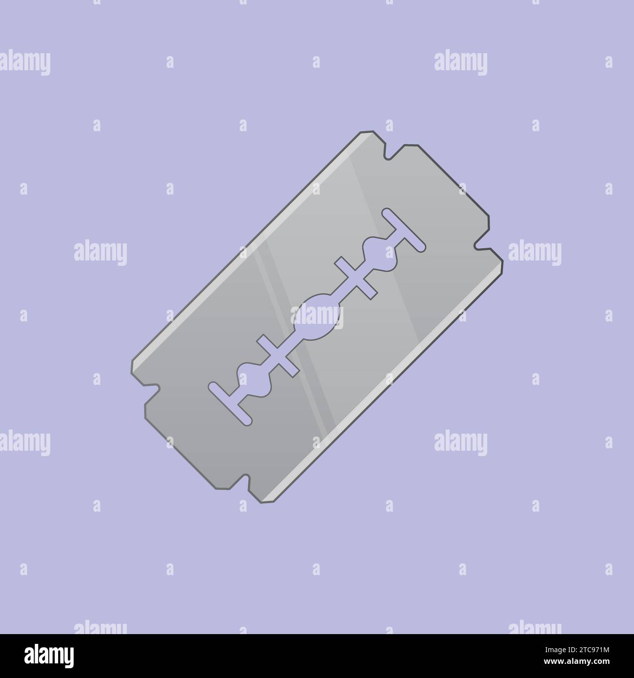 Sharp Razor Blade Vector Illustration Icon Sharp Cut Blade Stock Vector