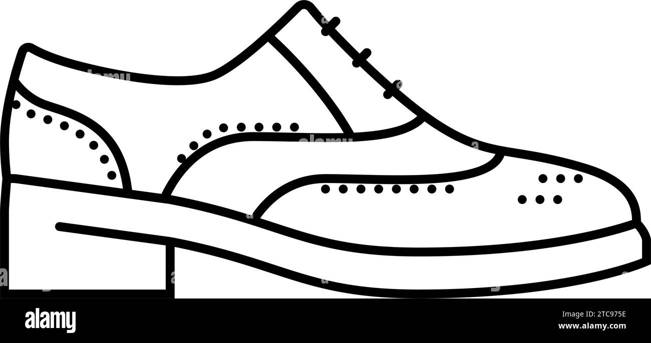 wingtip shoes hipster retro line icon vector illustration Stock Vector ...