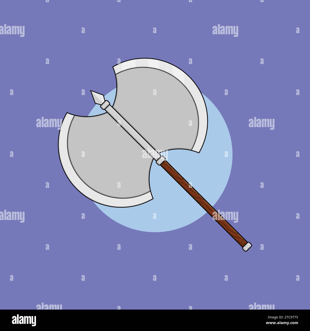 Flat Double-sided Axe Weapon Illustration Vector Icon Stock Vector ...