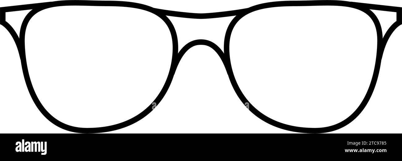 glasses hipster retro line icon vector illustration Stock Vector Image ...