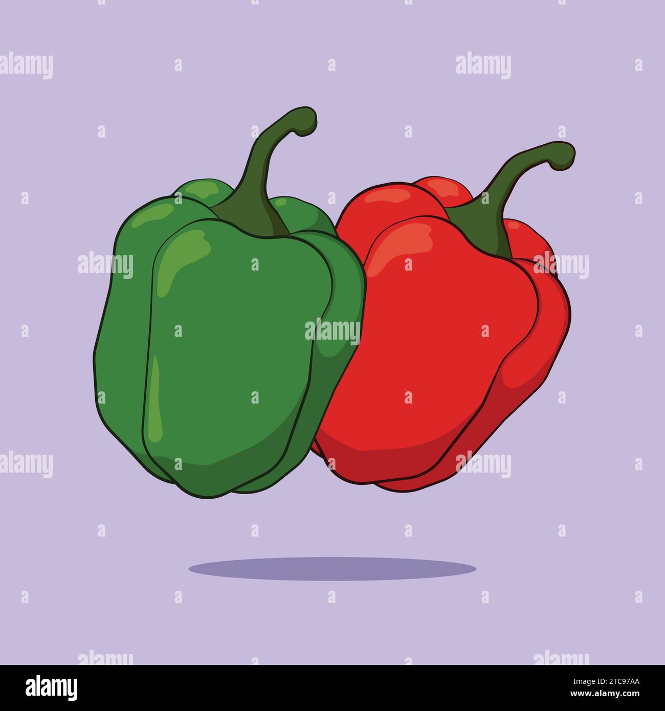 Bell pepper outline hi-res stock photography and images - Alamy