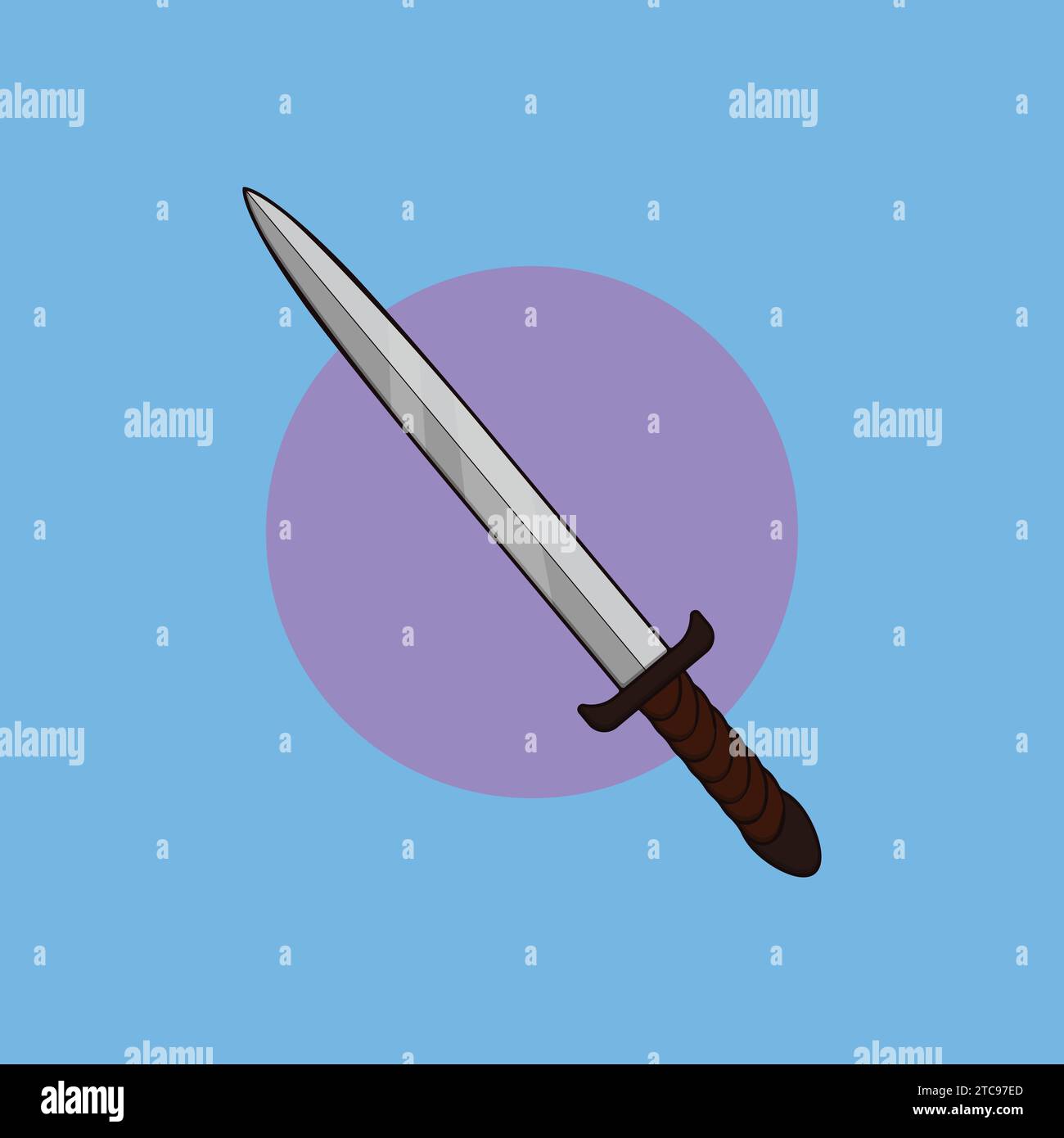 Sharp Knife Sword Illustration Vector Icon War Stock Vector Image & Art ...