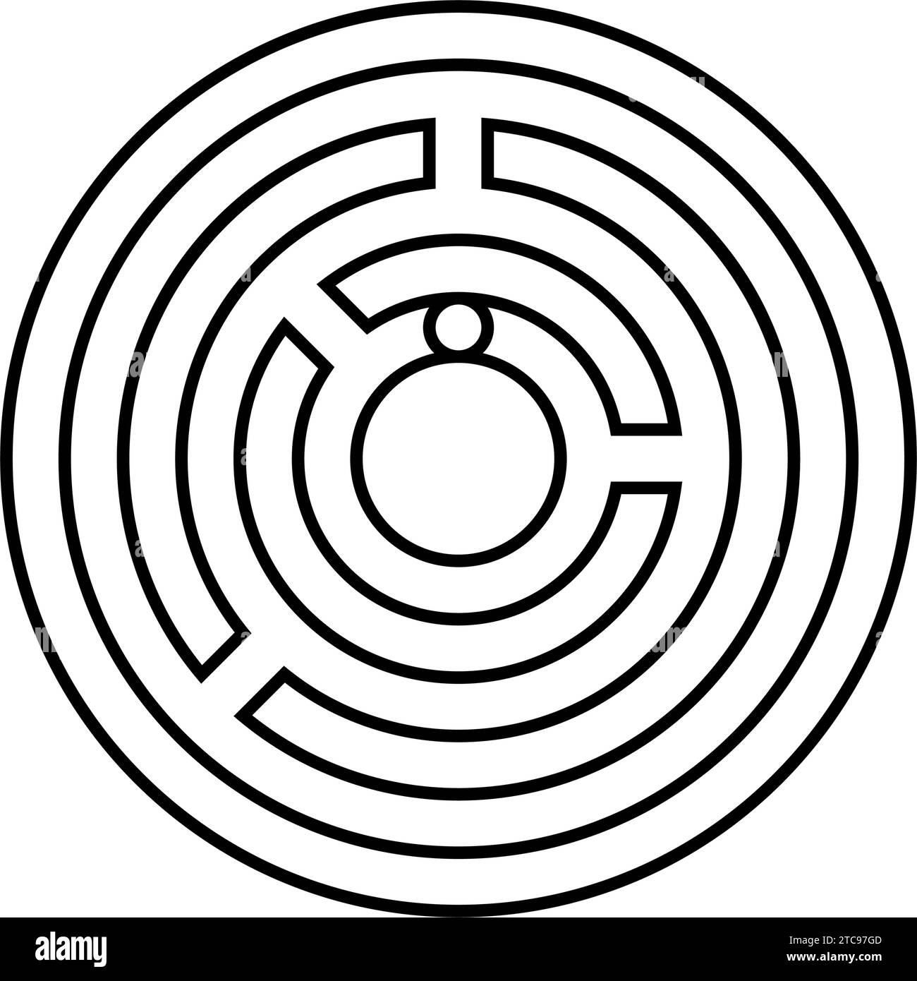 labyrinth game line icon vector illustration Stock Vector Image & Art ...