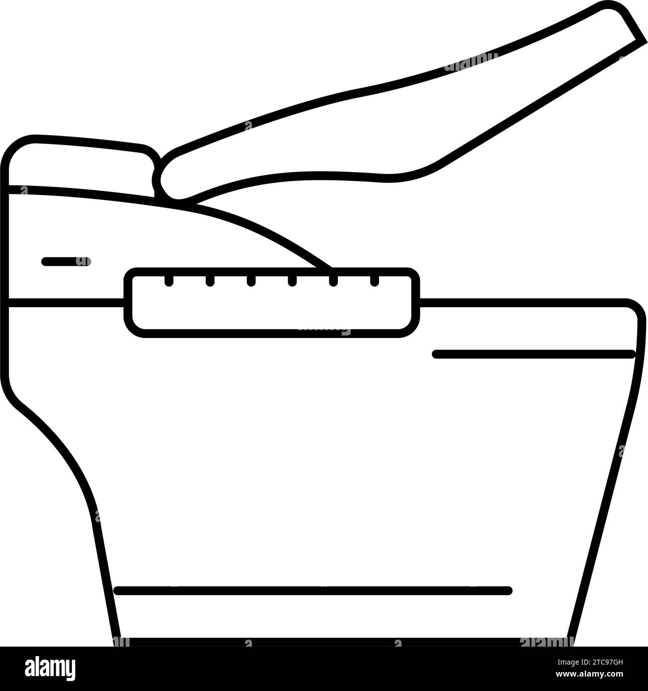 smart toilet home line icon vector illustration Stock Vector Image ...