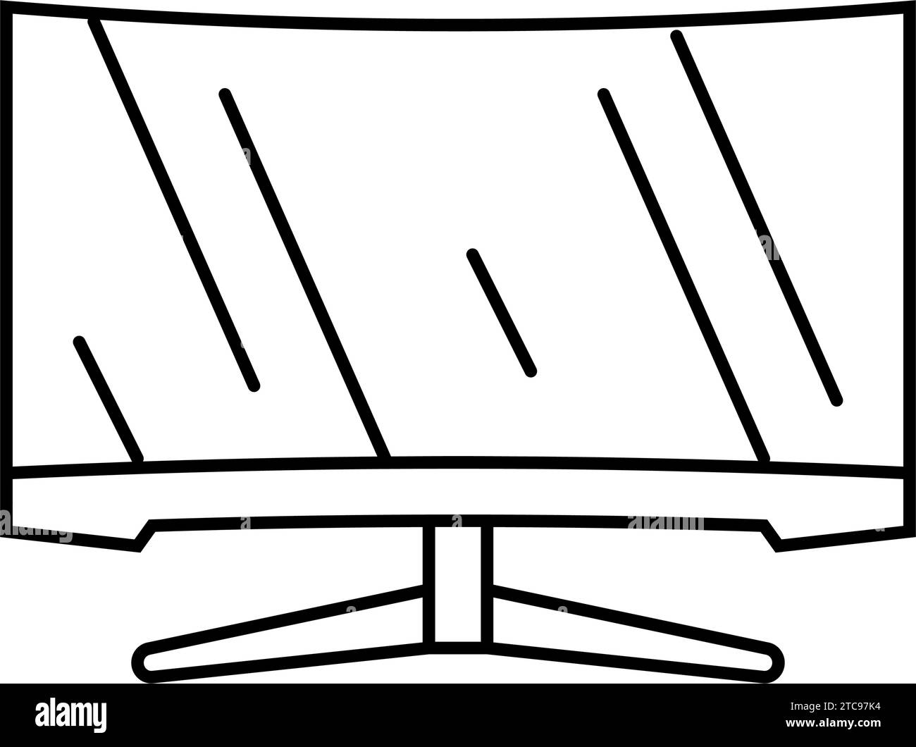 monitor gaming pc line icon vector illustration Stock Vector Image ...