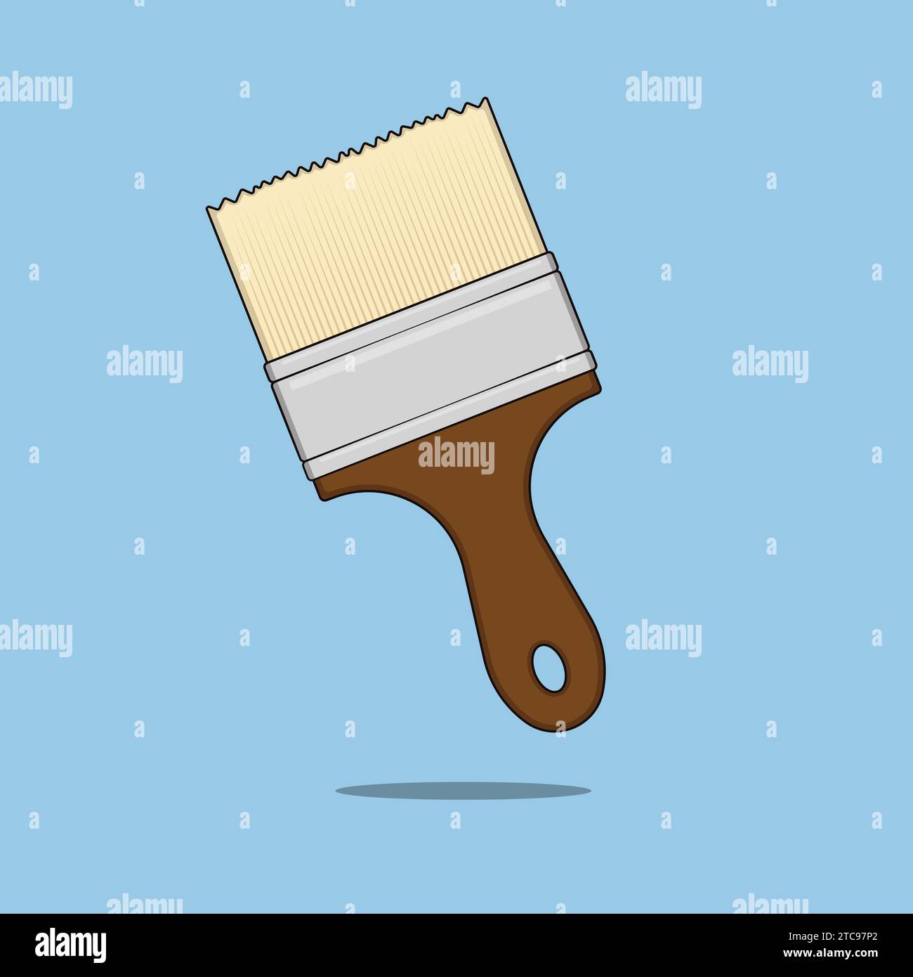 Paint Brush vector illustration icon Artist Paint color Stock Vector ...