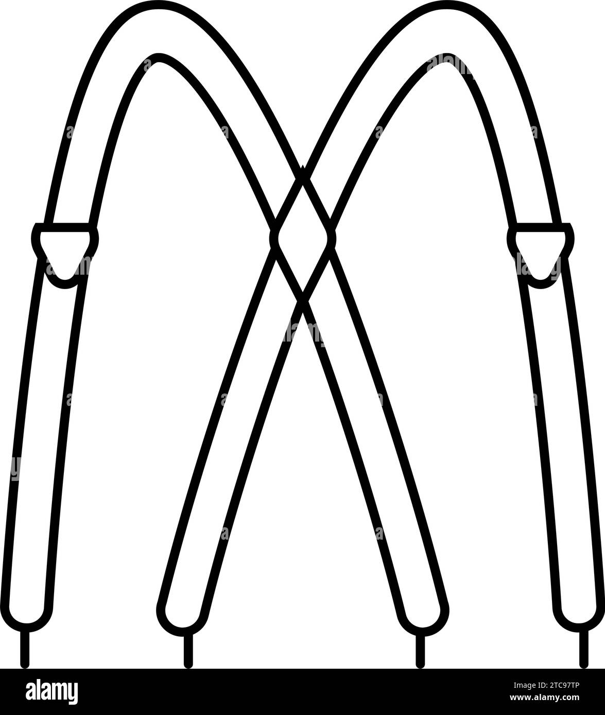 Suspenders Hipster Retro Line Icon Vector Illustration Stock Vector Image And Art Alamy