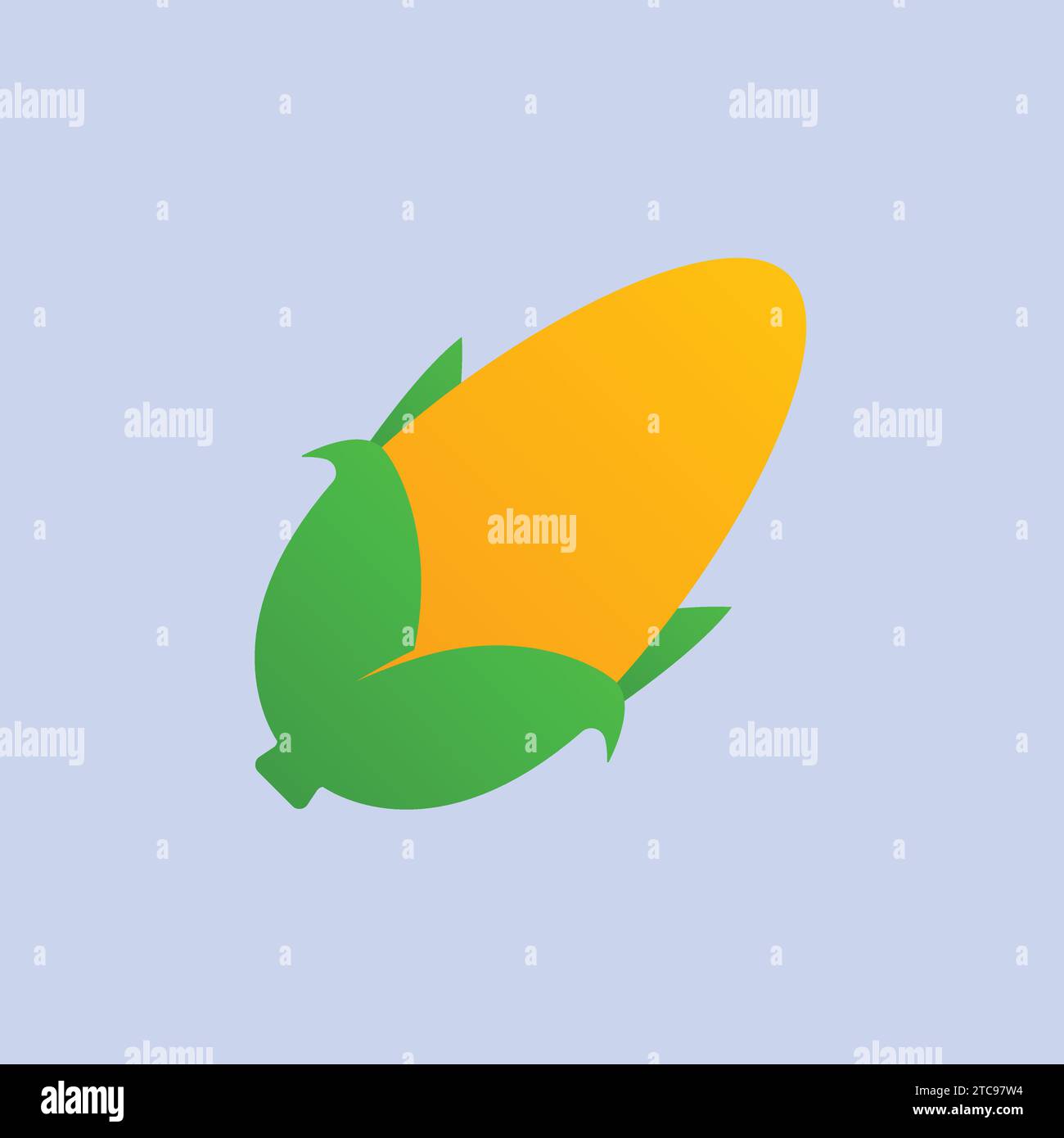 Flat Corn Vegetable Illustration Vector icon Stock Vector Image & Art ...