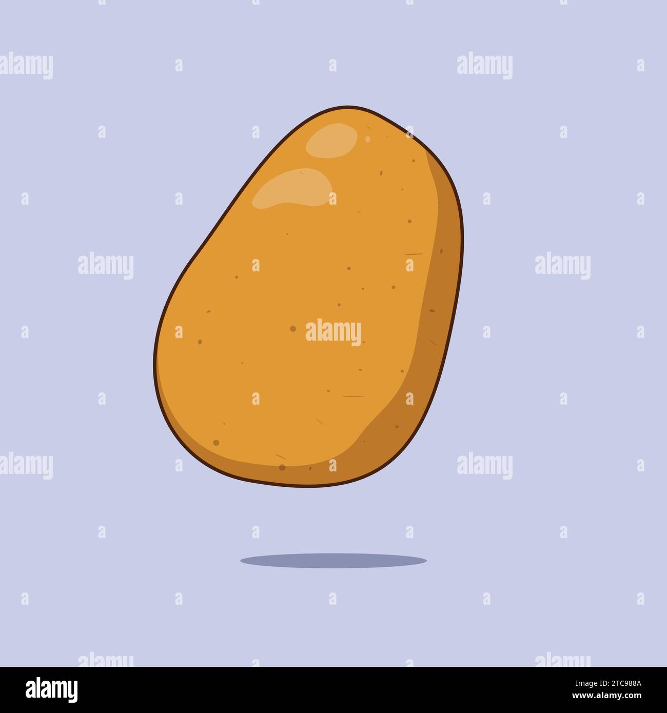 Fresh Potato Vegetable Illustration Vector Icon Stock Vector Image ...