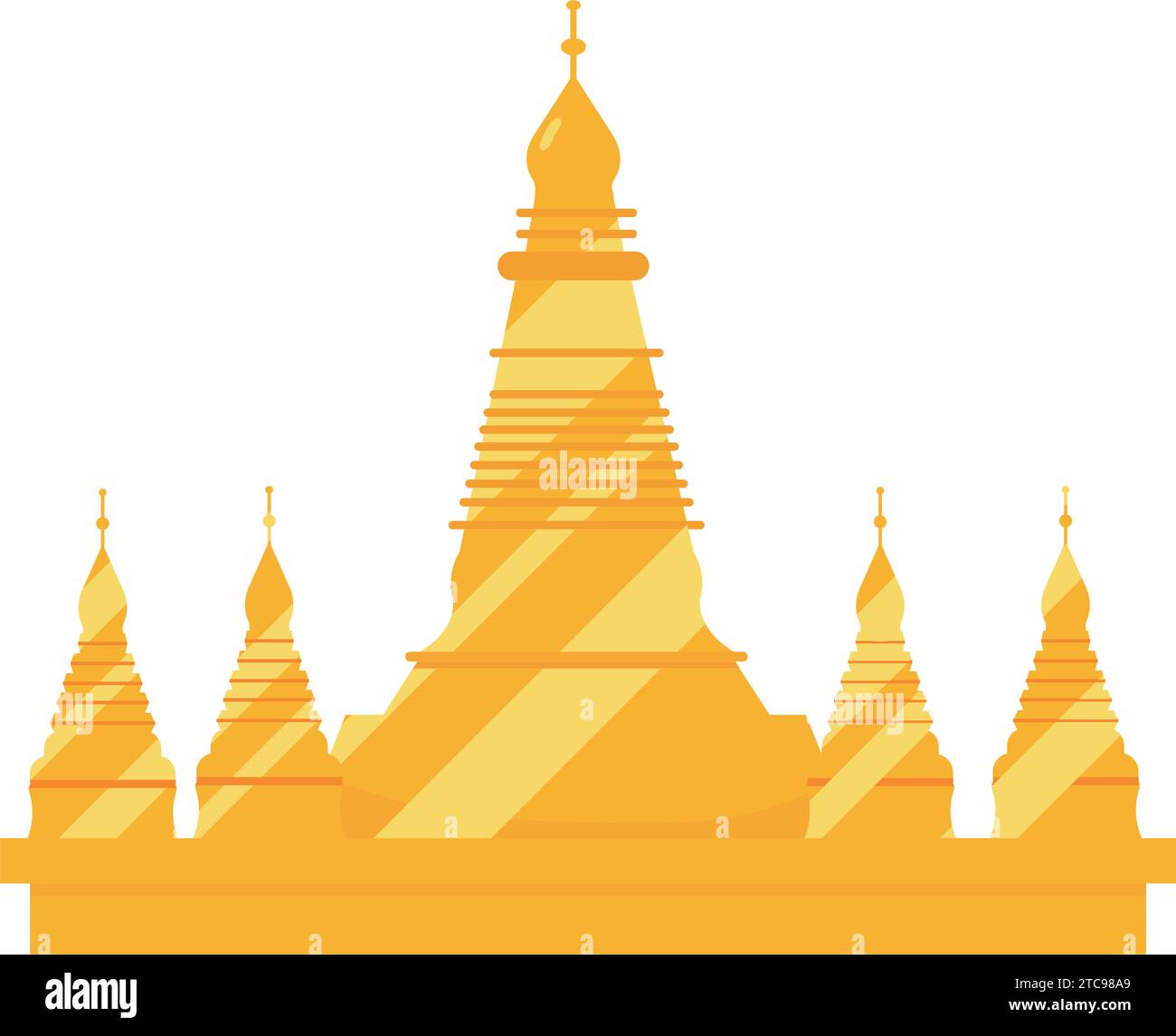 myanmar pagoda shwedagon temple Stock Vector Image & Art - Alamy