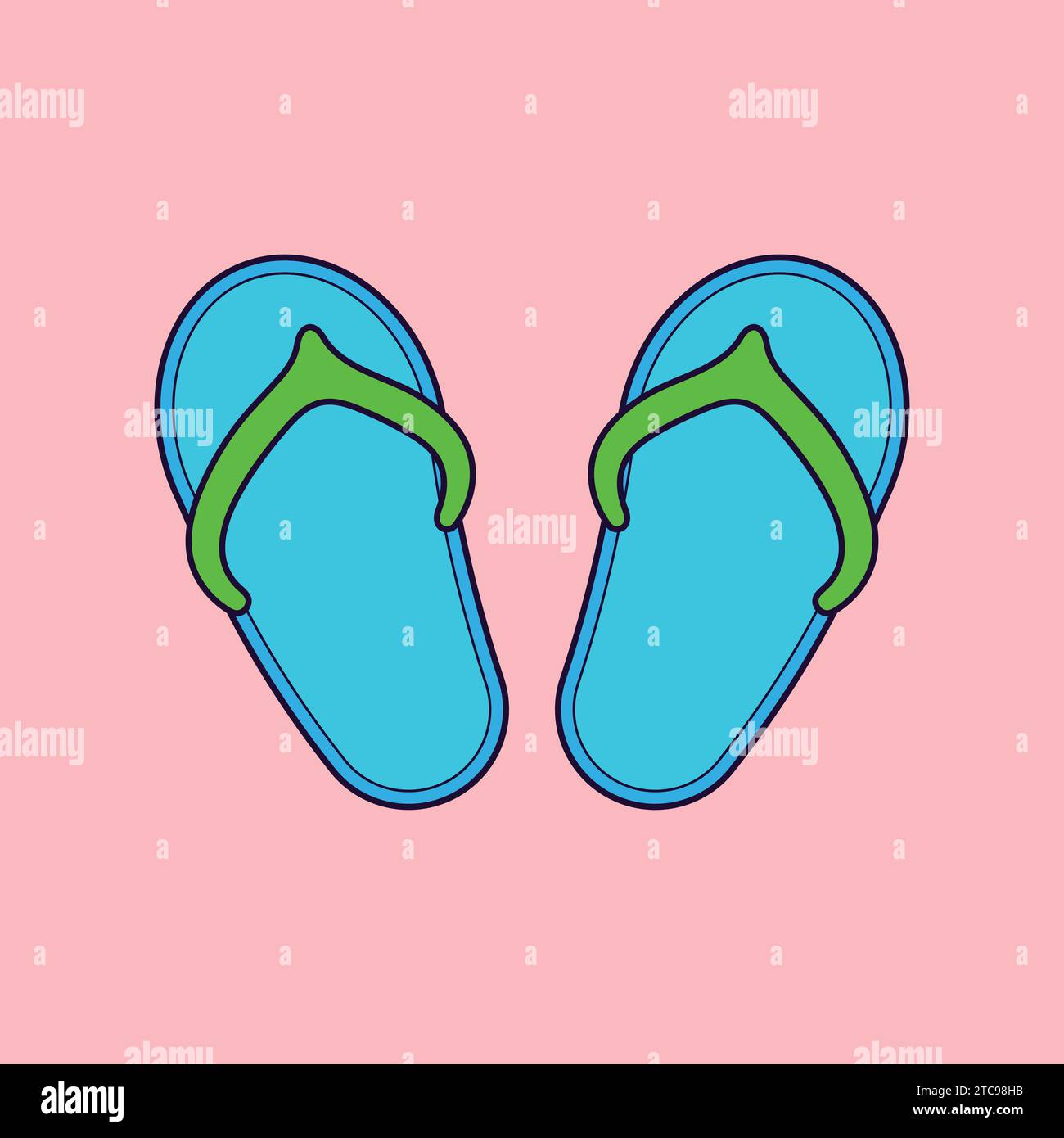 Rubber slippers Stock Vector Images - Alamy