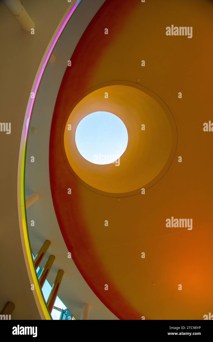 Queen's Theater is a transparent circular theater offering views of the ...