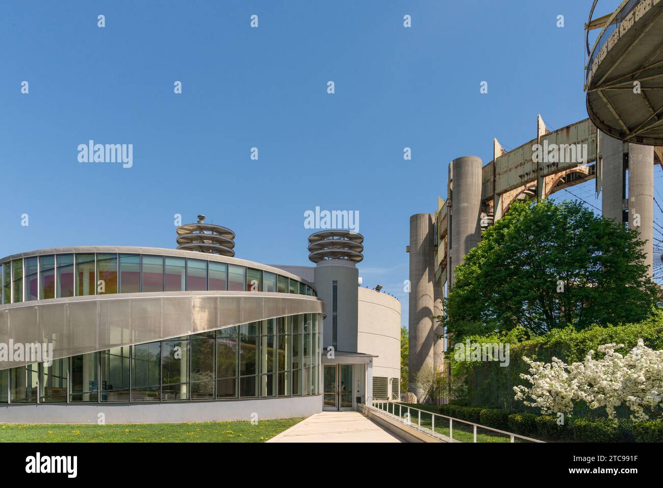 Queen's Theater is a transparent circular theater offering views of the ...