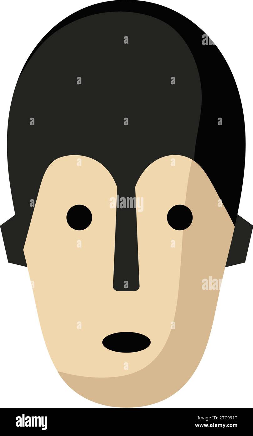 nigerian mask of white and black color Stock Vector Image & Art - Alamy