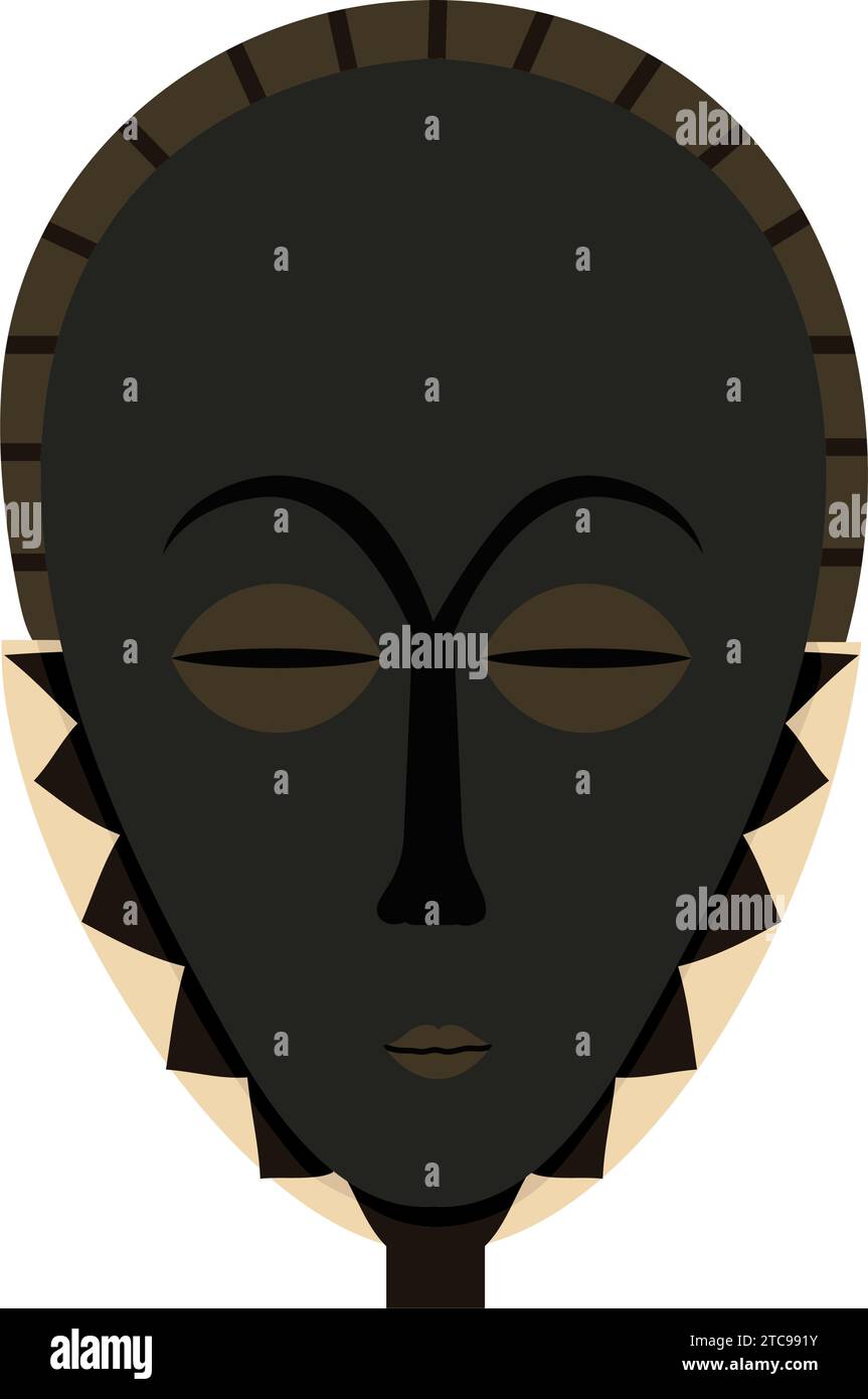 nigerian mask with black and white details Stock Vector Image & Art - Alamy
