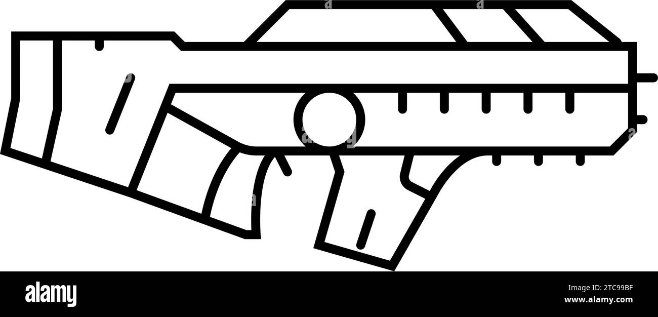 laser gun weapon military line icon vector illustration Stock Vector ...