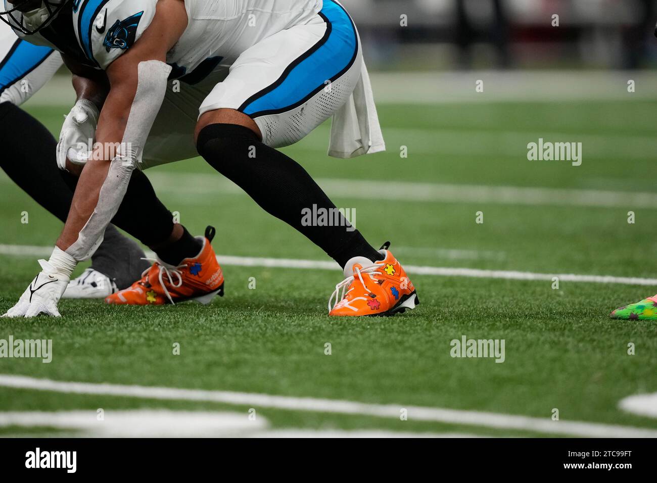 Carolina Panthers tight end Ian Thomas wears cleats for the My Cleats ...