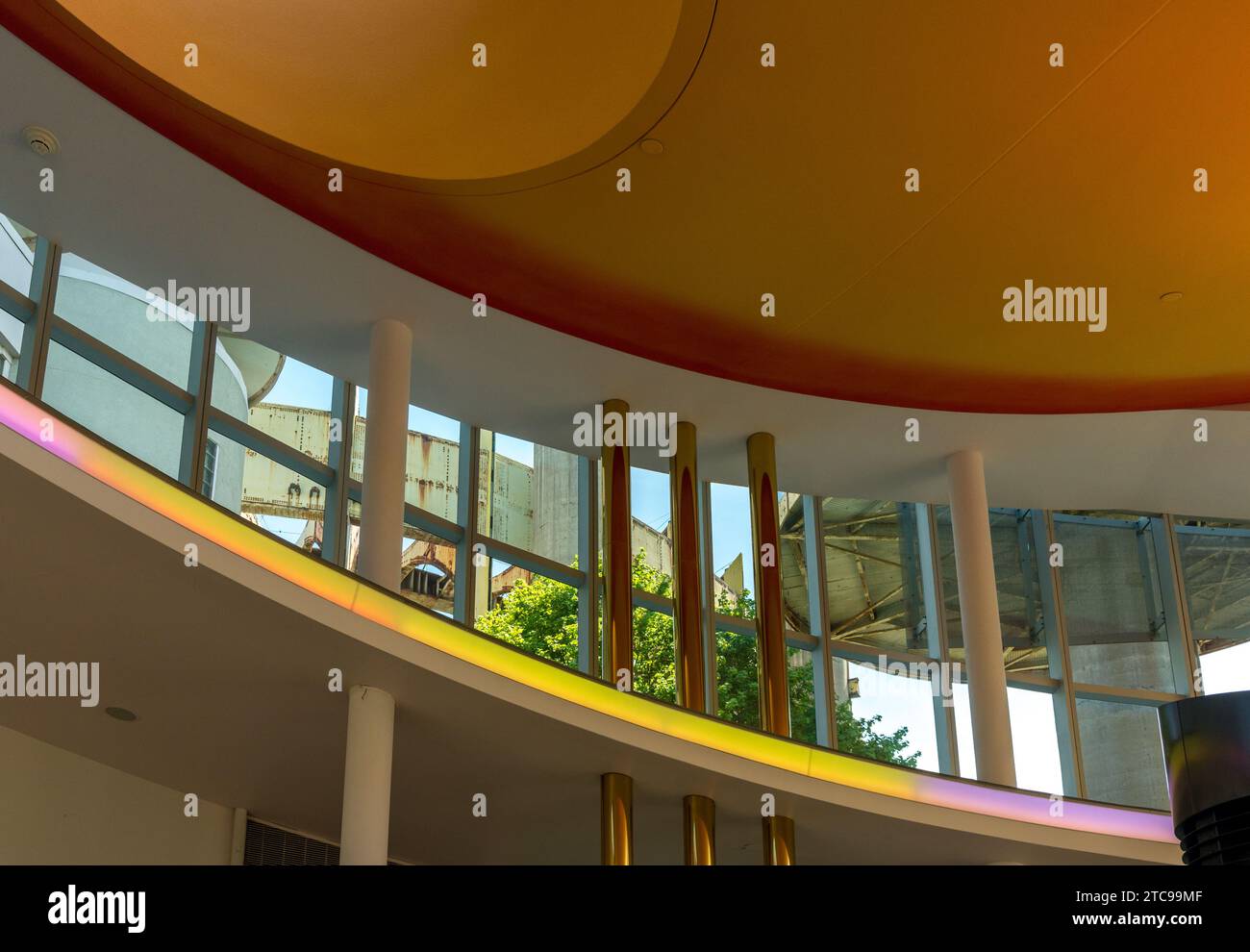 Queen's Theater is a transparent circular theater offering views of the ...