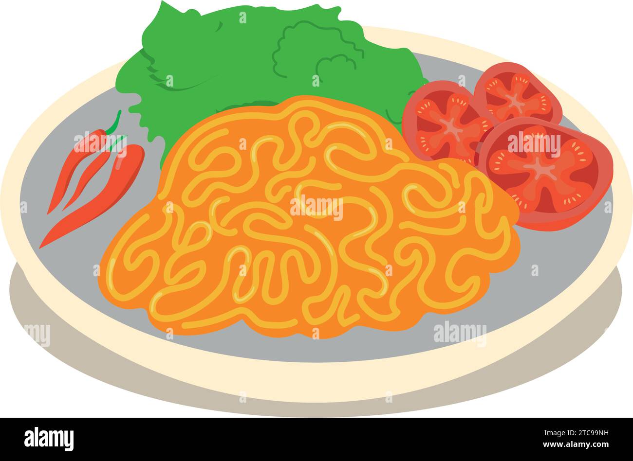 Mee goreng noodles Stock Vector Images - Alamy