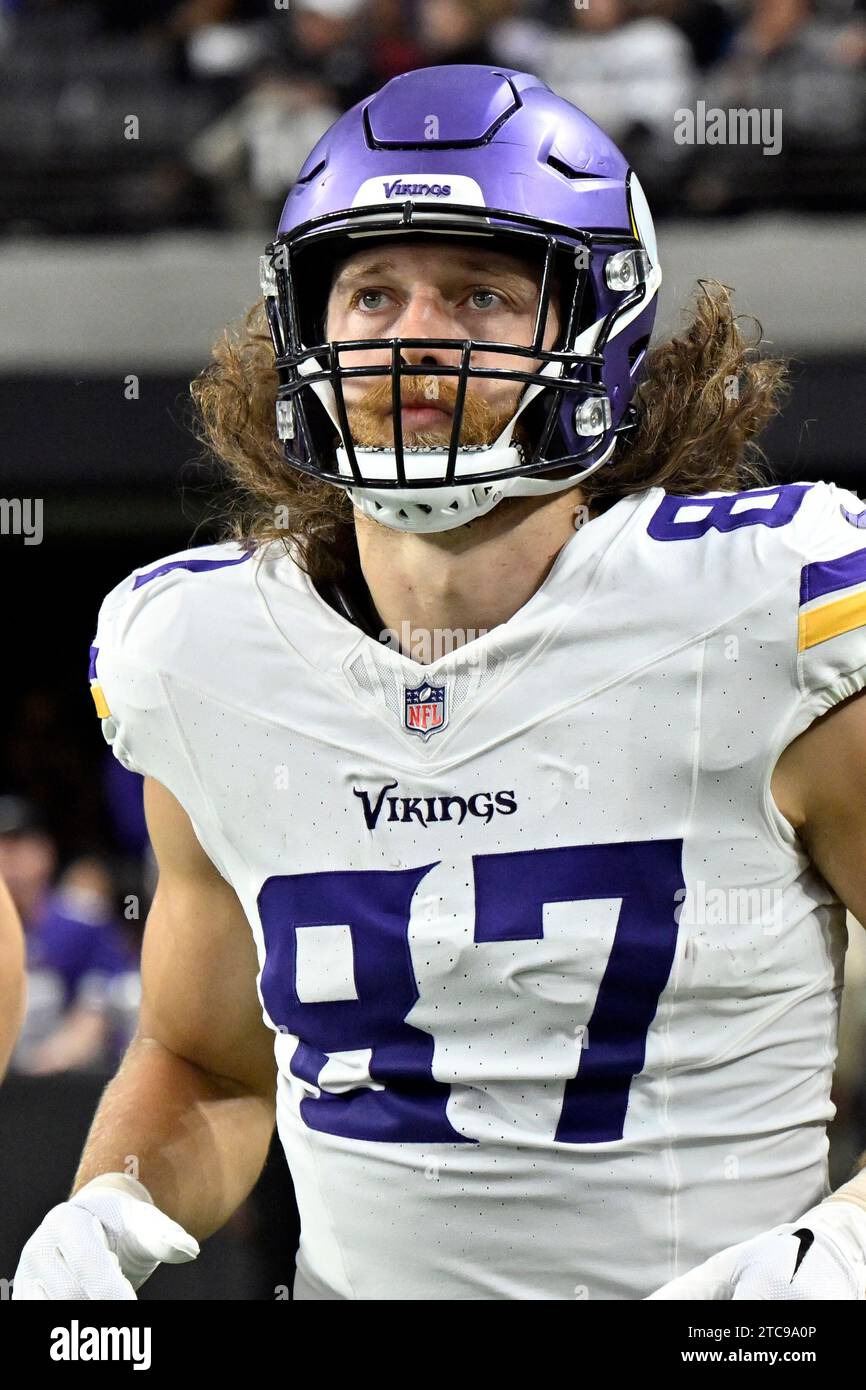 Minnesota Vikings tight end T.J. Hockenson takes the field for the ...
