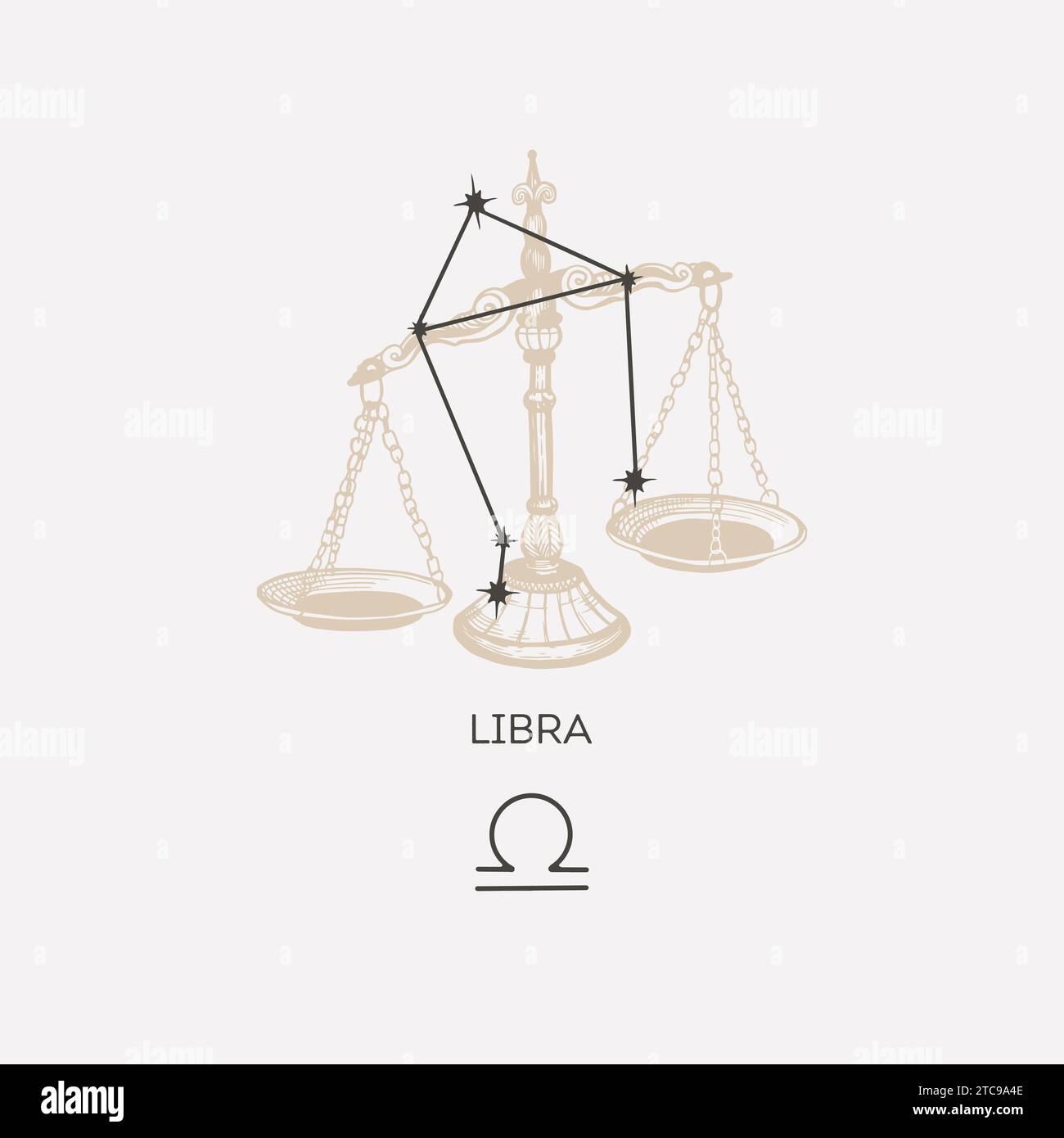 Libra constellation vector illustration Stock Vector Image & Art - Alamy