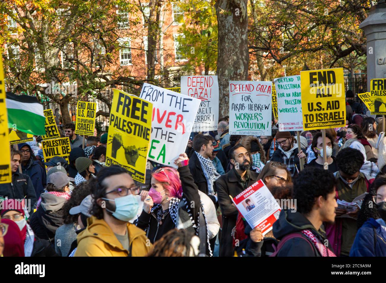 Pro-Palestinian rally held on Black Friday in New York City to protest ...