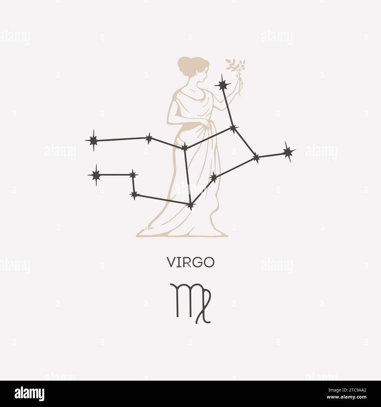 Virgo constellation vector illustration Stock Vector Image & Art - Alamy