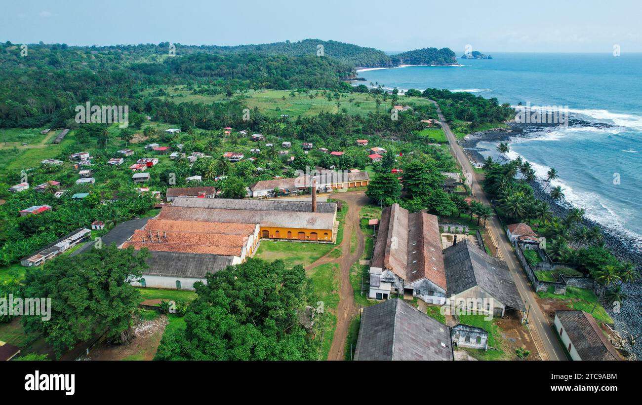 This aerial view captures the stunning landscape of Agua Ize in Sao ...